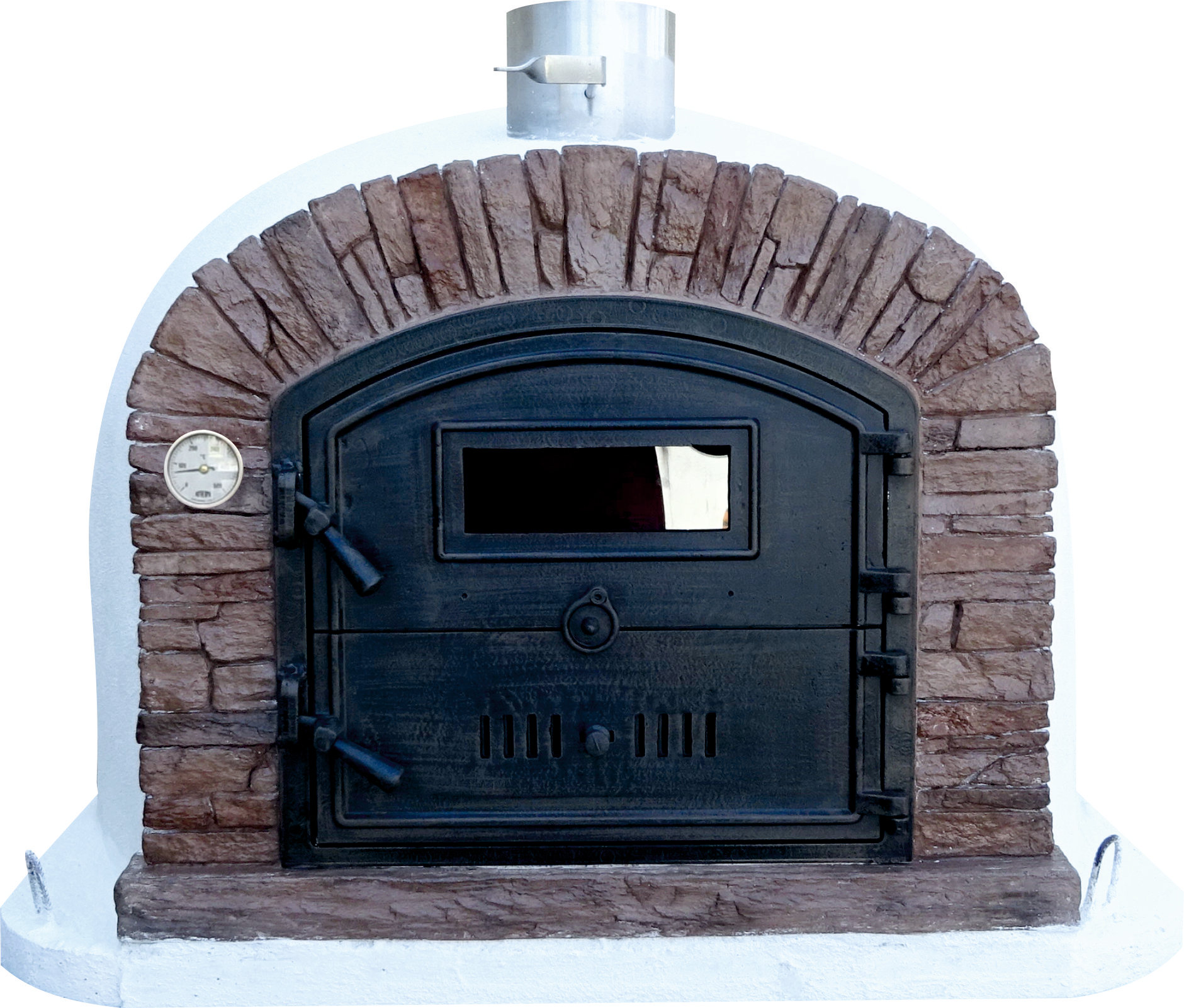 Authentic Pizza Ovens Ventura Built-In Wood-Fired Pizza Oven in White ...