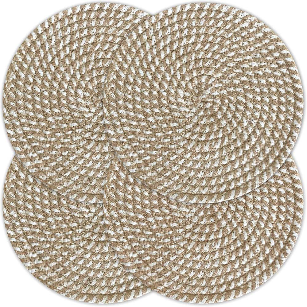 Dakota Fields Jute Woven Braided PLACEMAT (Set Of 4), Size -13 Inch ...