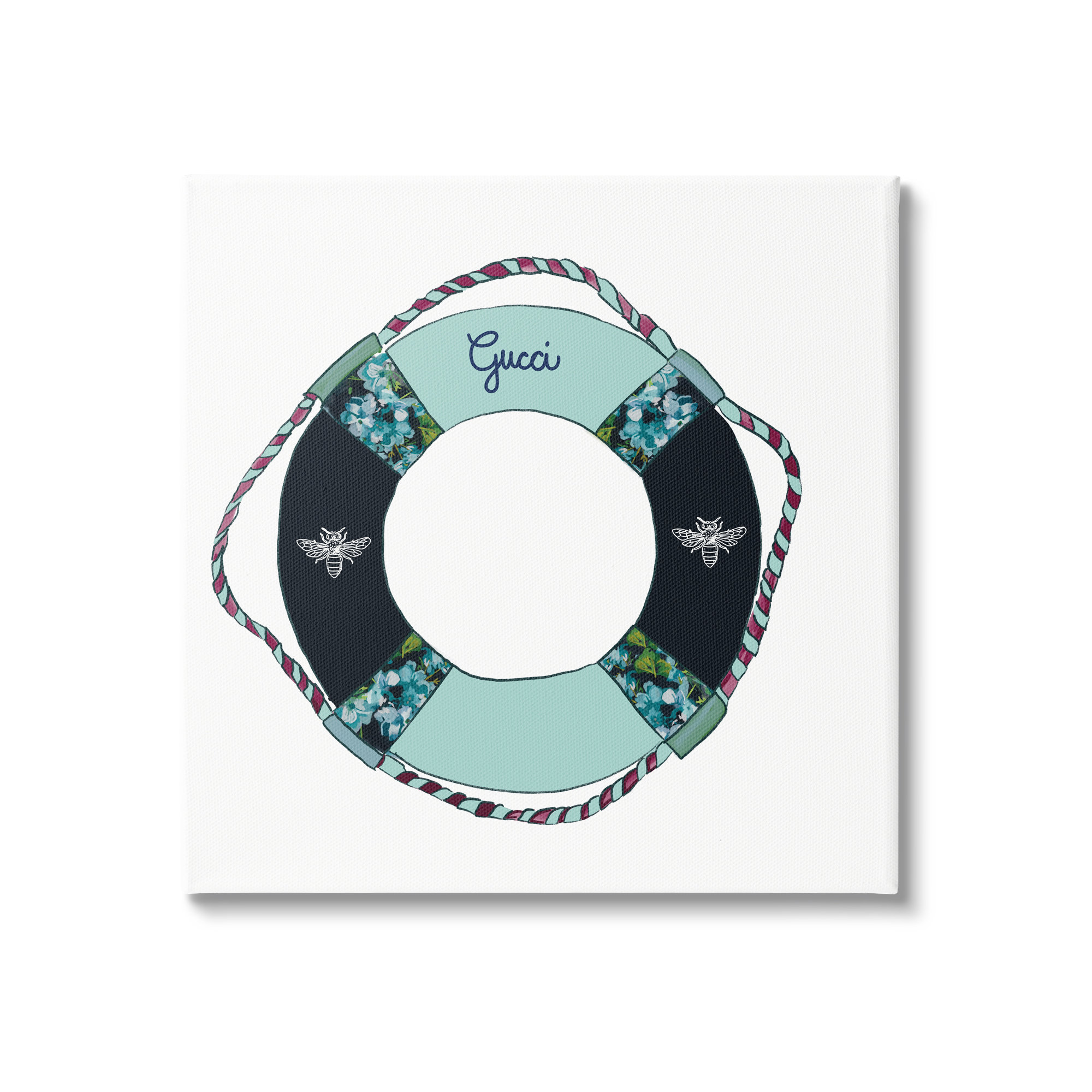 Stupell Industries Trendy Nautical Life Buoy Glam Style Pattern by - on ...