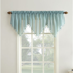 Blue Valances & Kitchen Curtains You'll Love | Wayfair