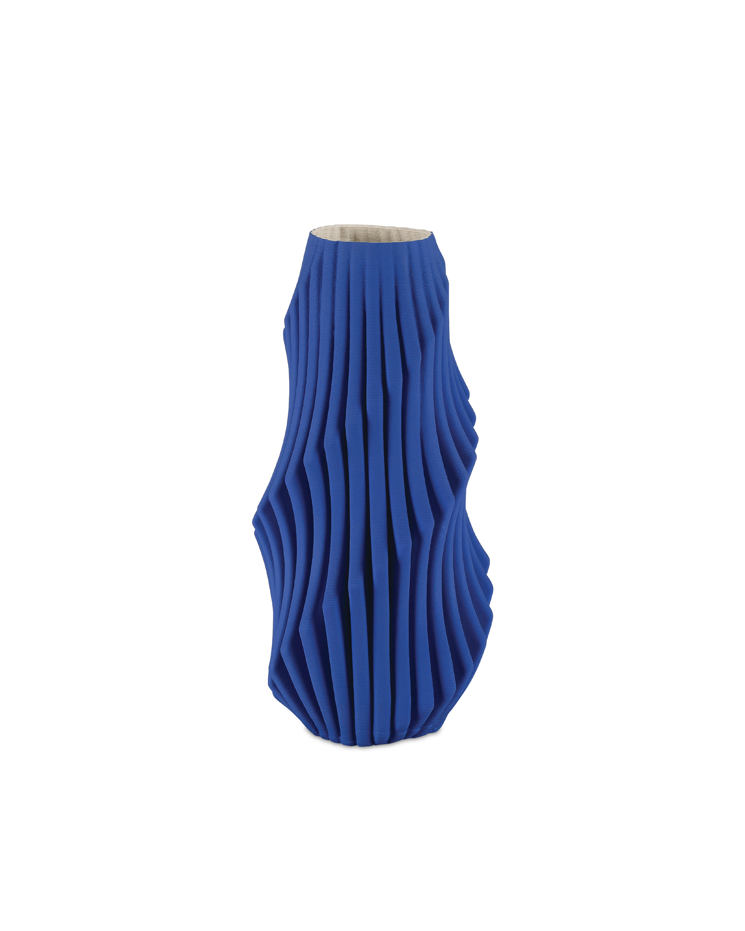 Currey & Company Blue Pleat Medium Vase | Perigold