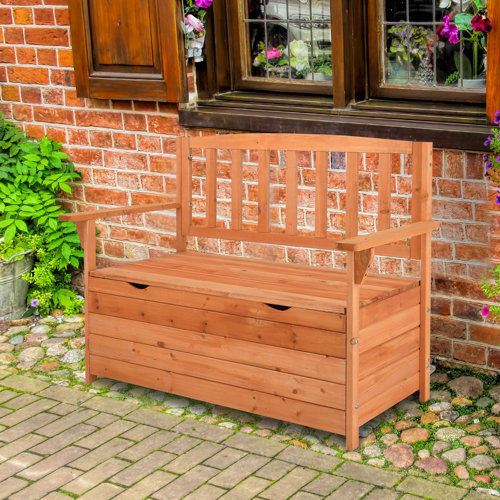 Millwood Pines McLaglen Wood Outdoor Bench & Reviews | Wayfair