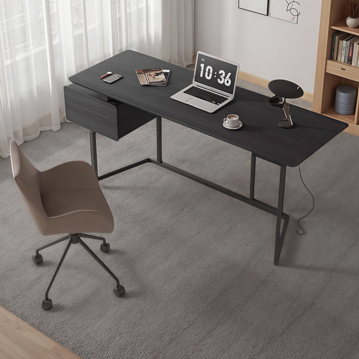 George Oliver Modern Solid Wood Desk Fully Assembled Office Sets | Wayfair