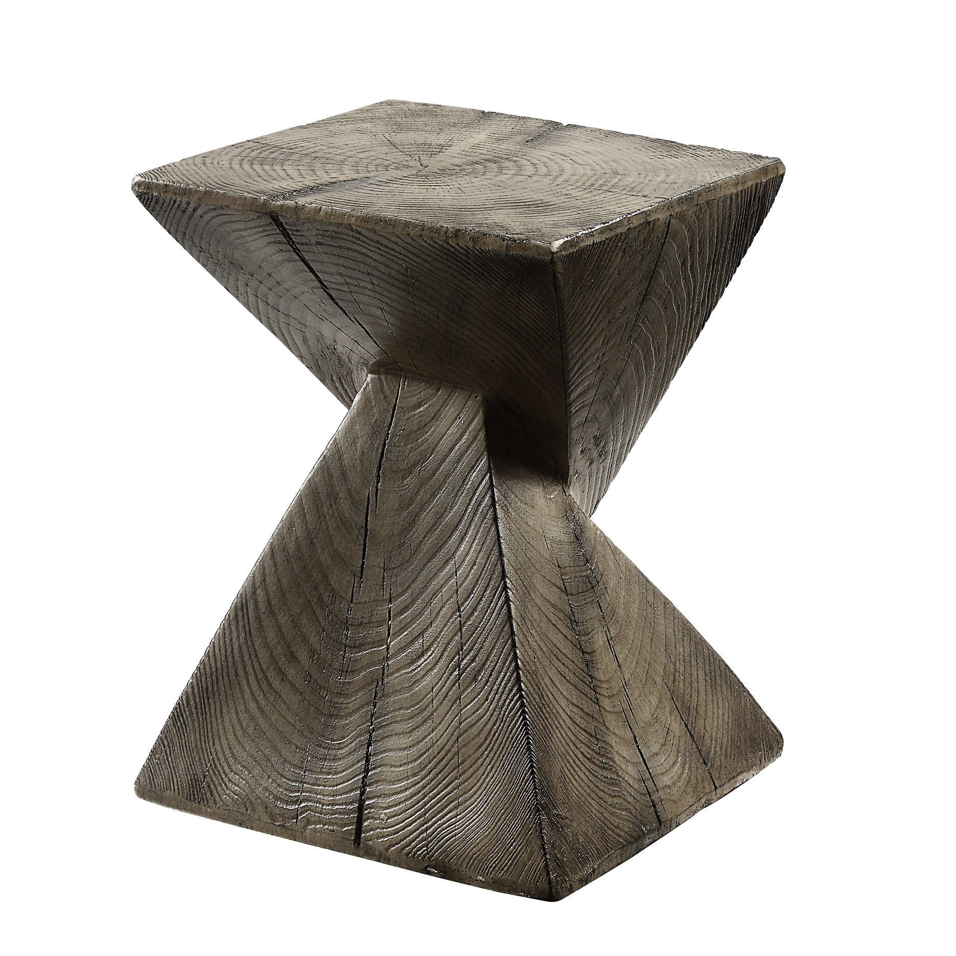 Latitude Run® Weathered Oak Finish And Natural Style Accent Table ...