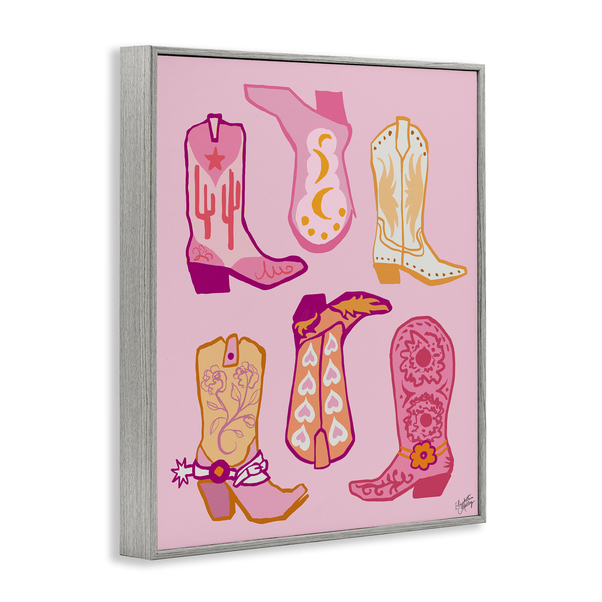 Ophelia & Co. Cowgirl Boot Designs Giclee Art by Elizabeth Medley | Wayfair