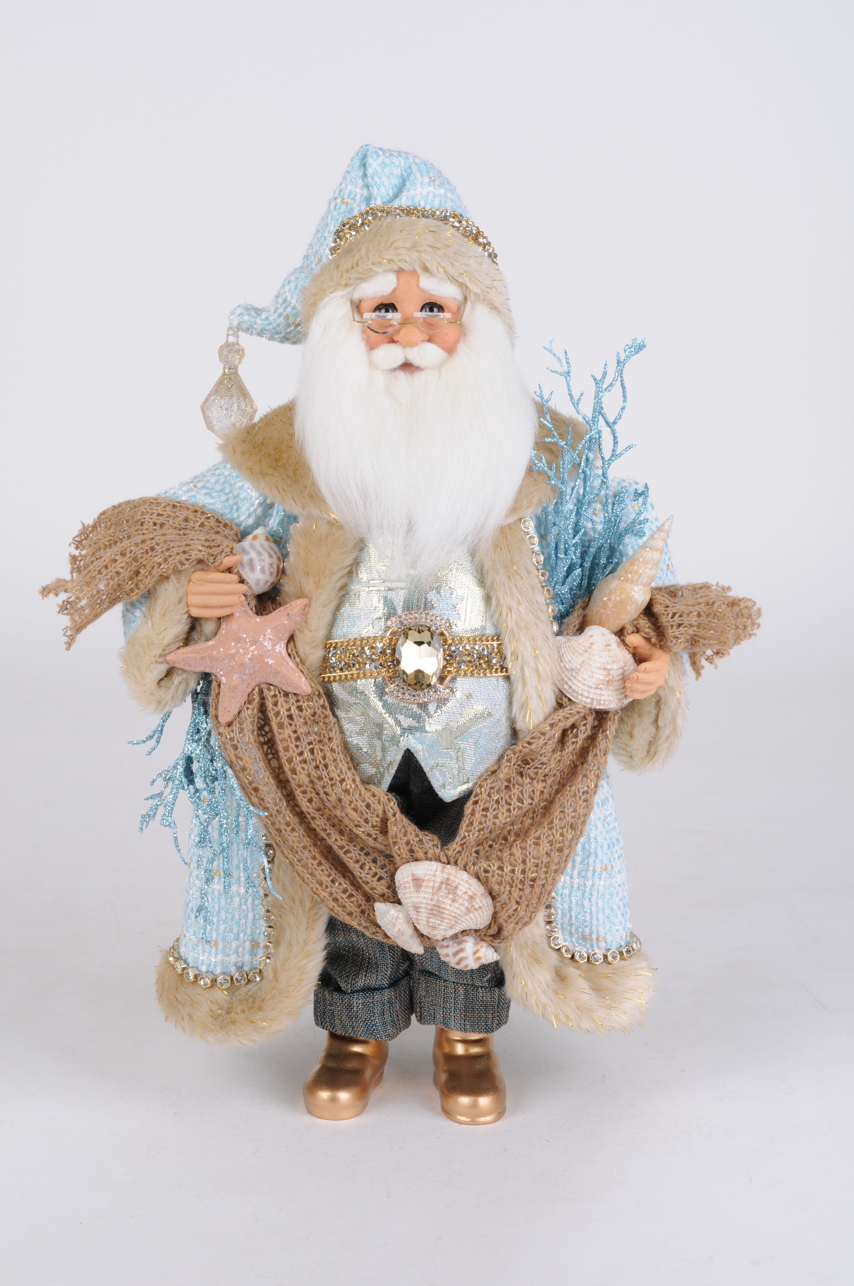 Karen Didion Originals Coastal Shell Swag Santa & Reviews | Wayfair