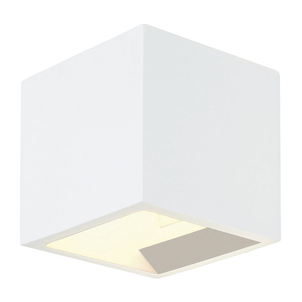 Stone Lighting Cubix White 1 - Bulb 6" H Integrated LED Outdoor Flush ...