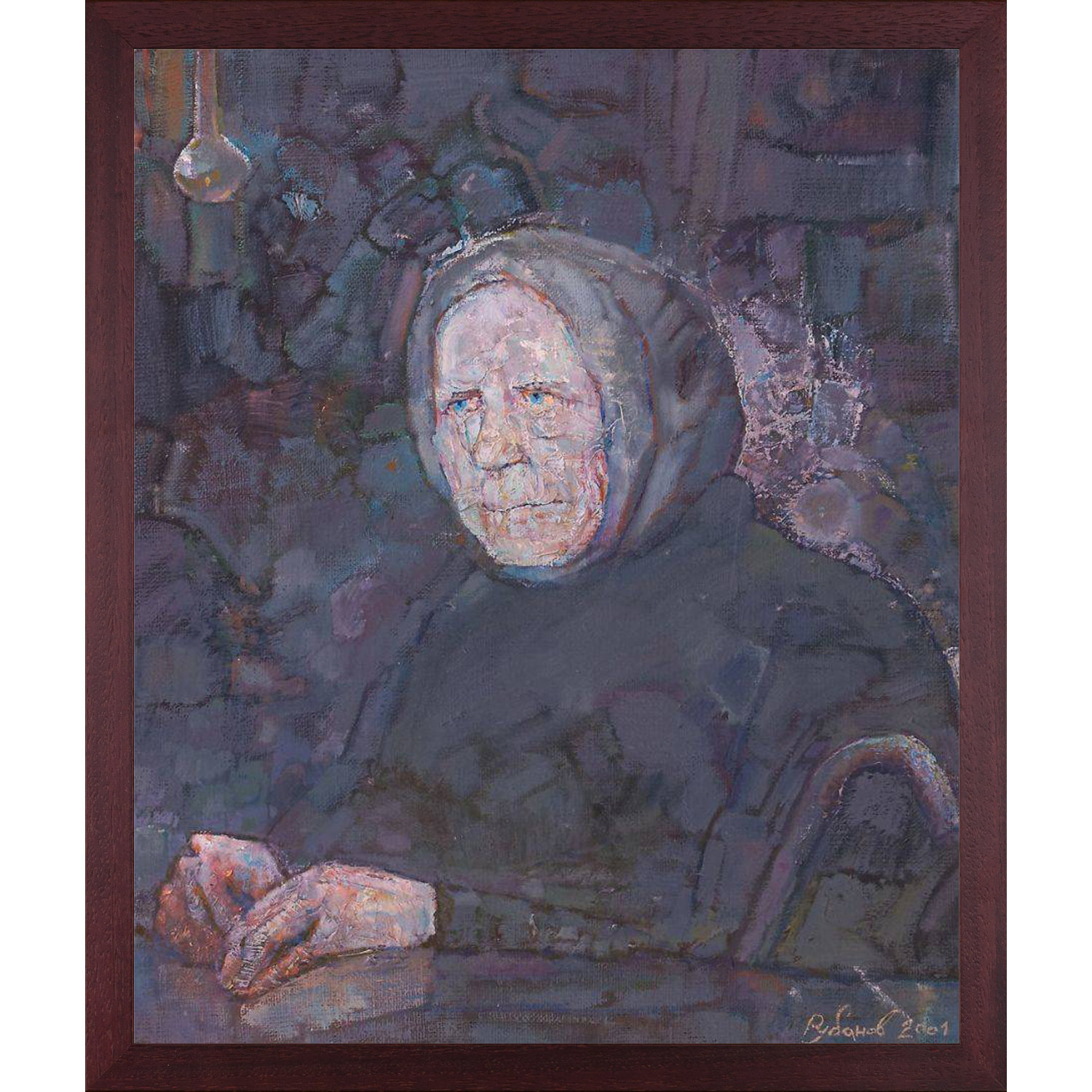 Vault W Artwork Mother By Alexey Rubanov With Mahogany Frame Canvas ...