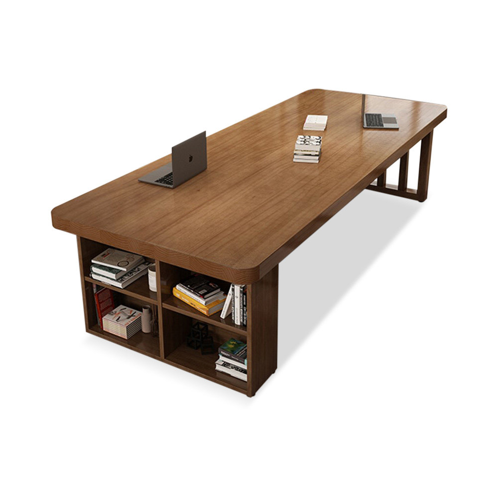 Flexy Infotech 62.99" Nut-brown Rectangular Solid Wood desks | Wayfair
