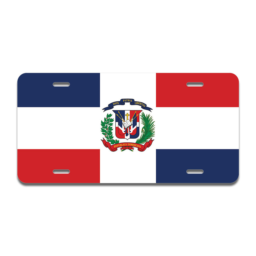 SignMission Dominican Flag Aluminum Plate Frame | Wayfair