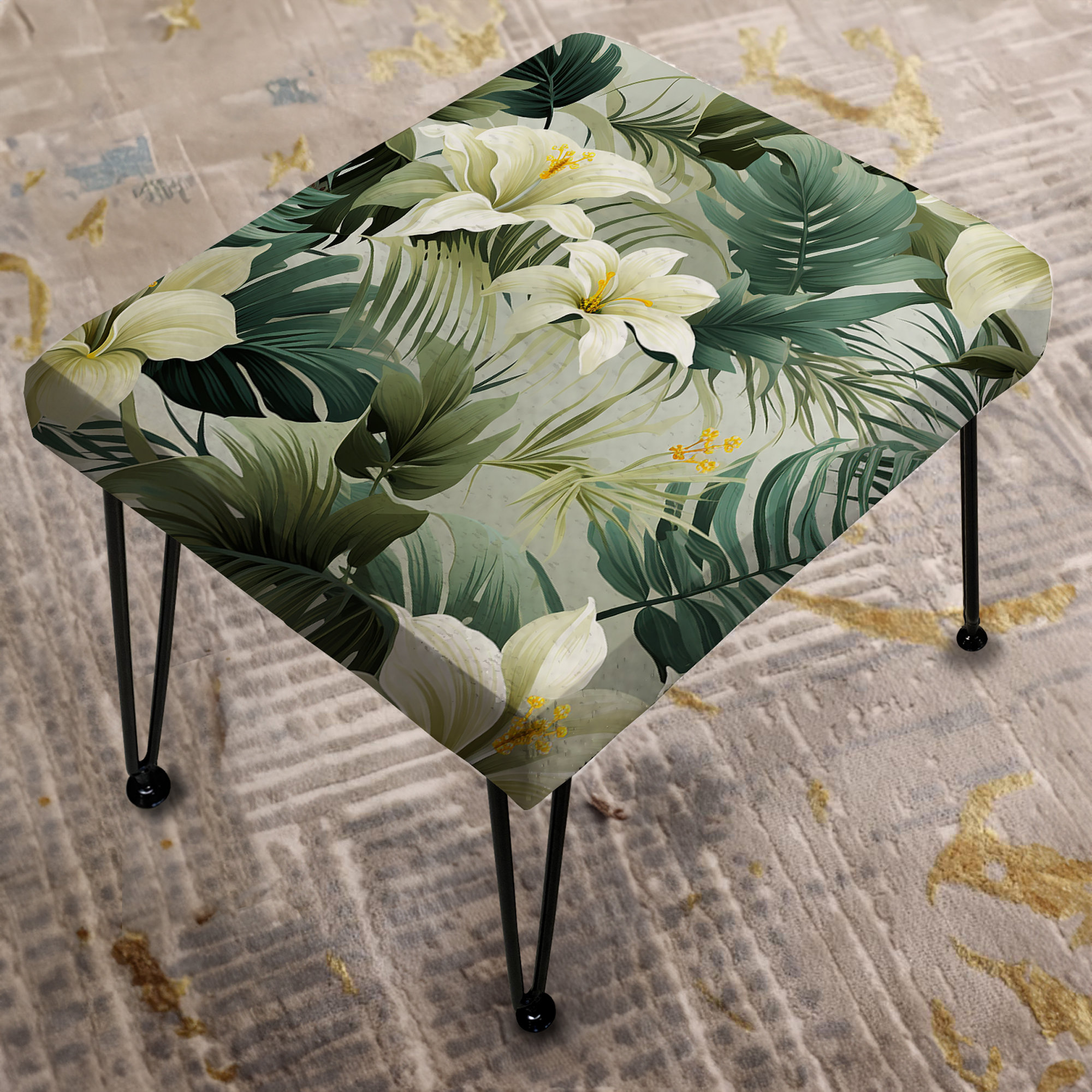 Design Art Subdued Tropics Tropical Pattern - Tropical Rectangle ...