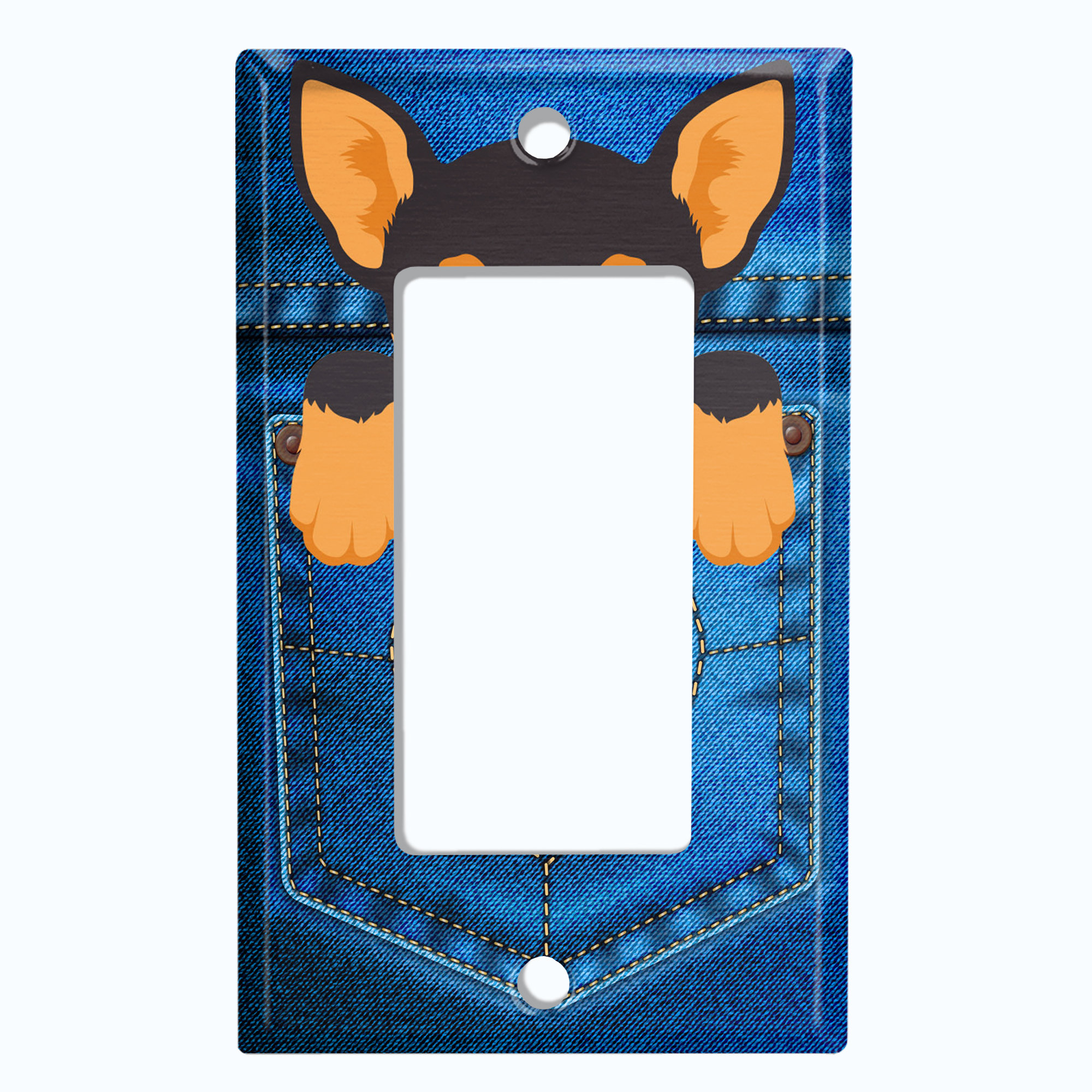 WorldAcc Metal Light Switch Plate Outlet Cover (Cute Puppy Dog ...