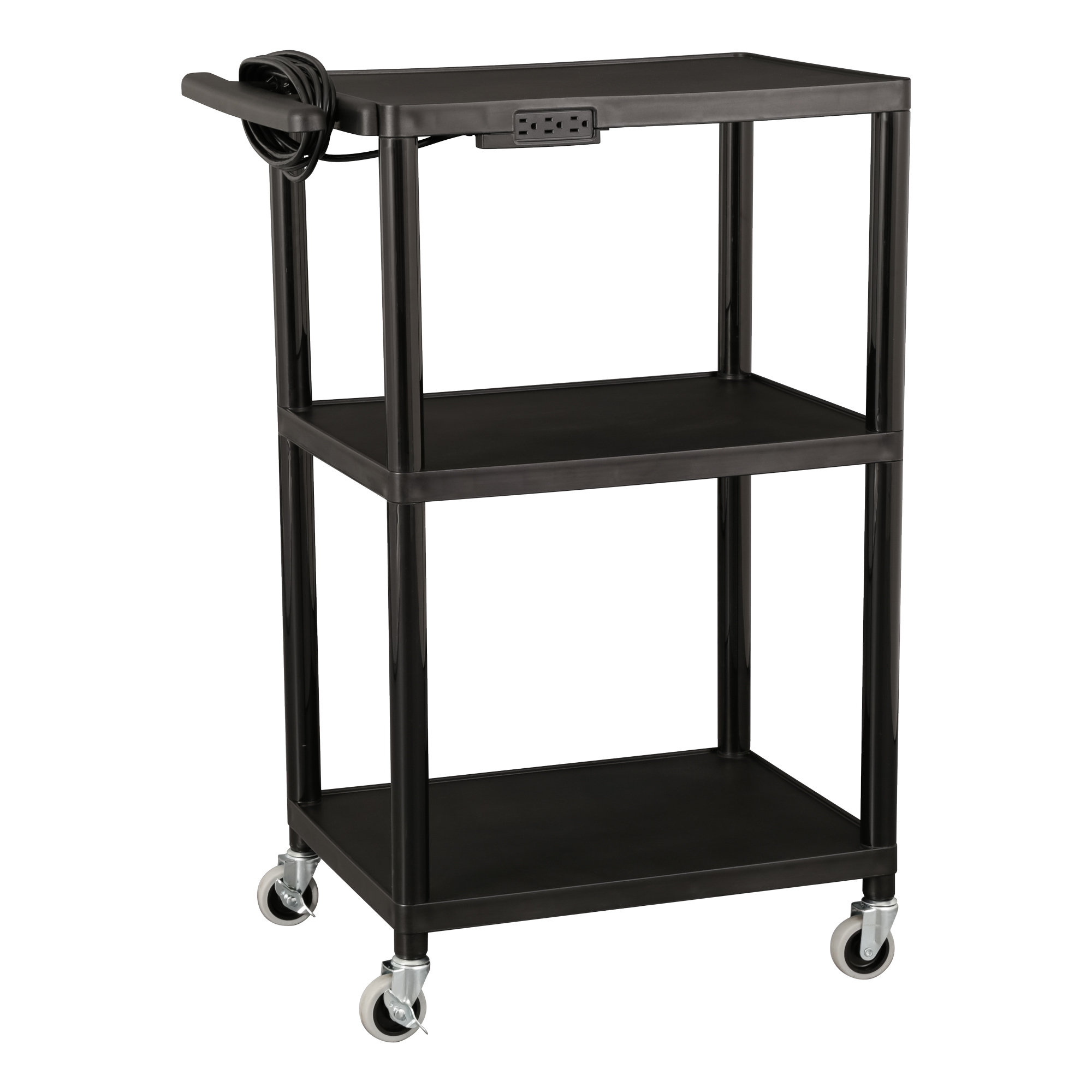 NorwoodCommercialFurniture Adjustable Height Utility AV Cart with Power ...