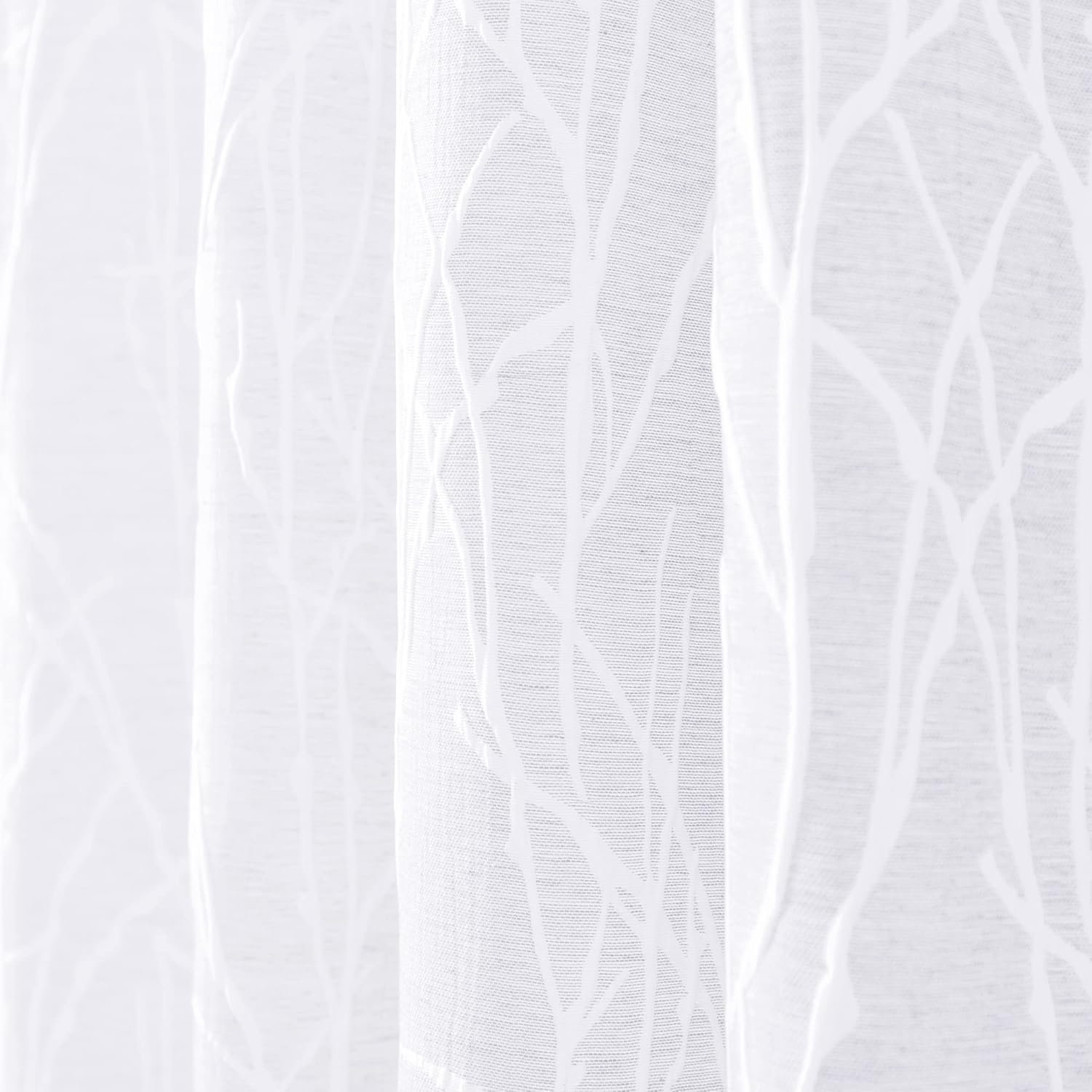 Winston Porter White Pattern Curtains 84 Inch Length For Living Room 2 ...