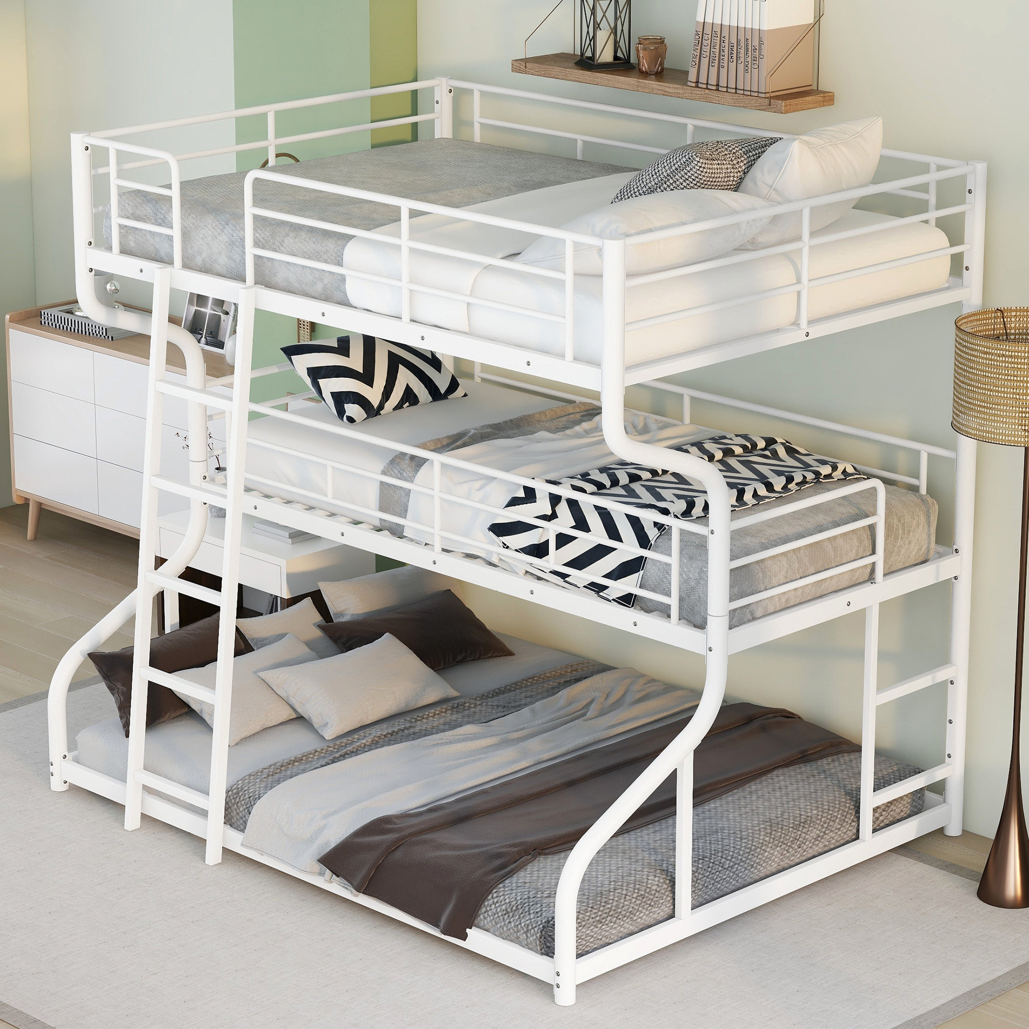 Isabelle & Max™ Full XL over Twin XL over Queen Size Triple Bunk Bed ...