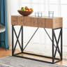 17 Stories Rustic Industrial Console Table With 2 Hidden Drawers | Wayfair