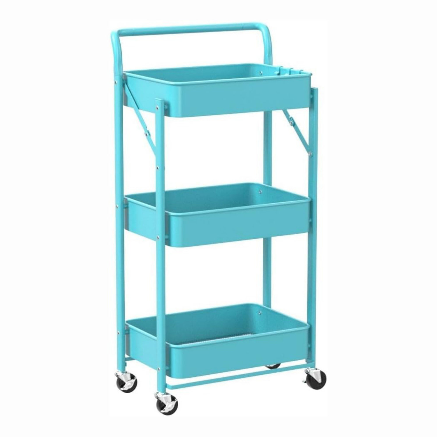 Ameriwood Foldable 3 Tier Rolling Cart - Wayfair Canada