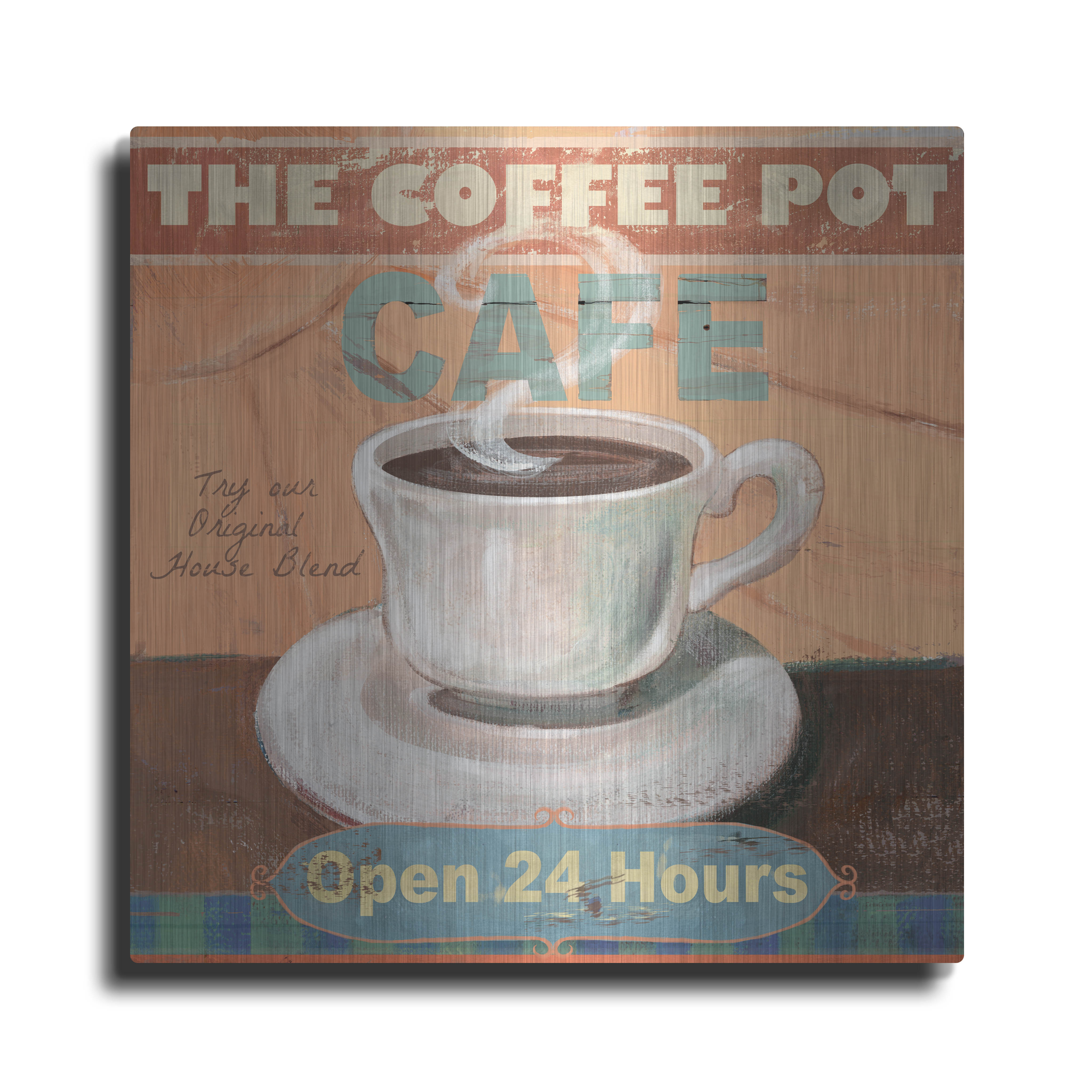 Winston Porter 'Coffee Pot' by Fiona Stokes-Gilbert Metal Wall Art ...