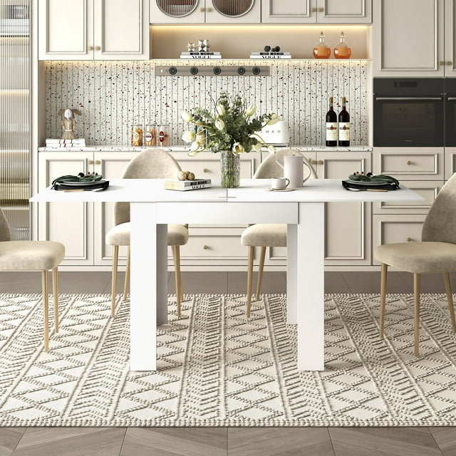 Ebern Designs Expandable Kitchen&dining Room Table For 4-6, Table With ...