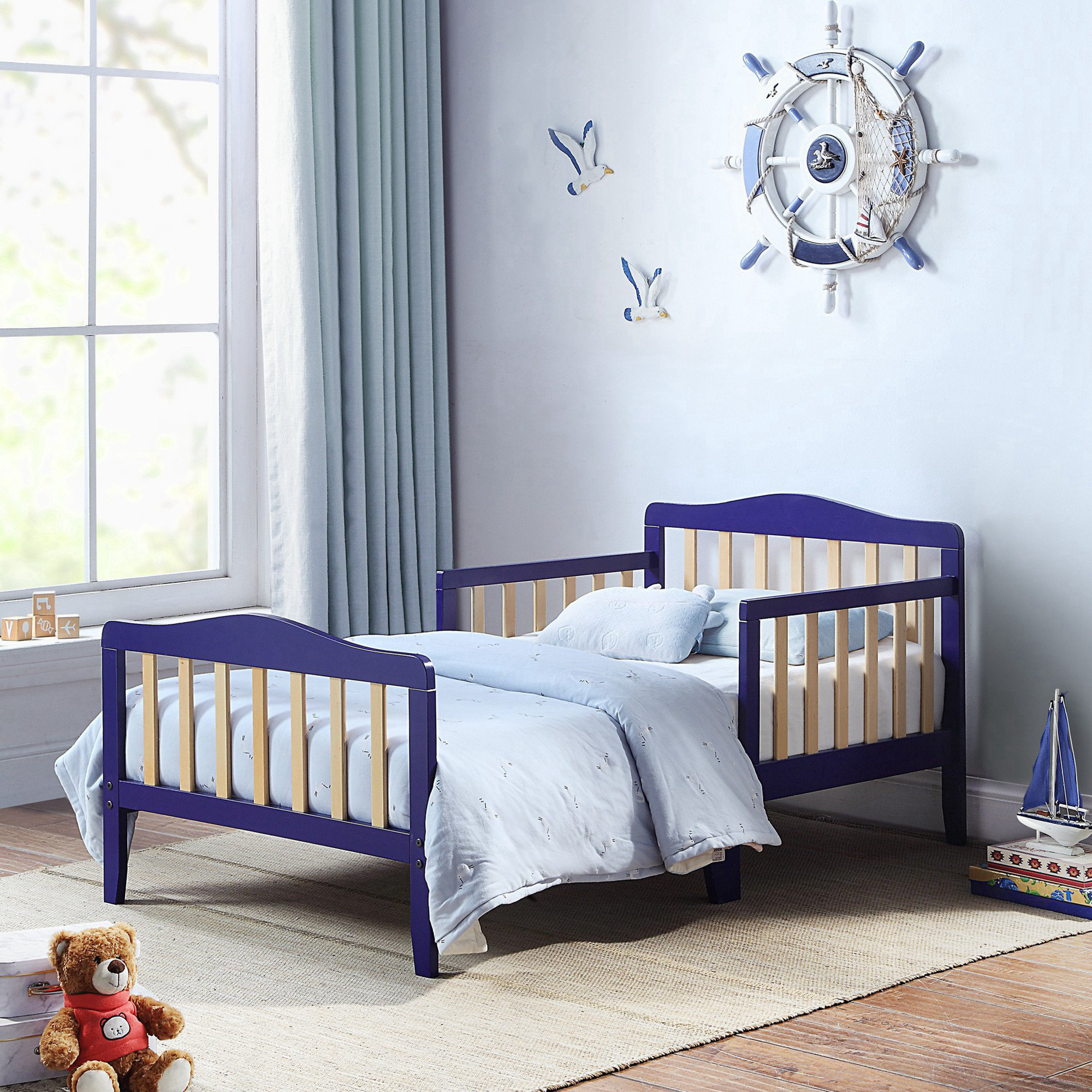 Builddecor Twin Solid Wood Panel Bed/ Solid Wood Twin Bed Frame ...