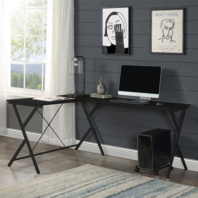 Inbox Zero L-Shape Computer Desk with Computer Holder | Wayfair