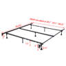 Alwyn Home Adjustable Metal Bed Frame with Center Support Rail, Support ...
