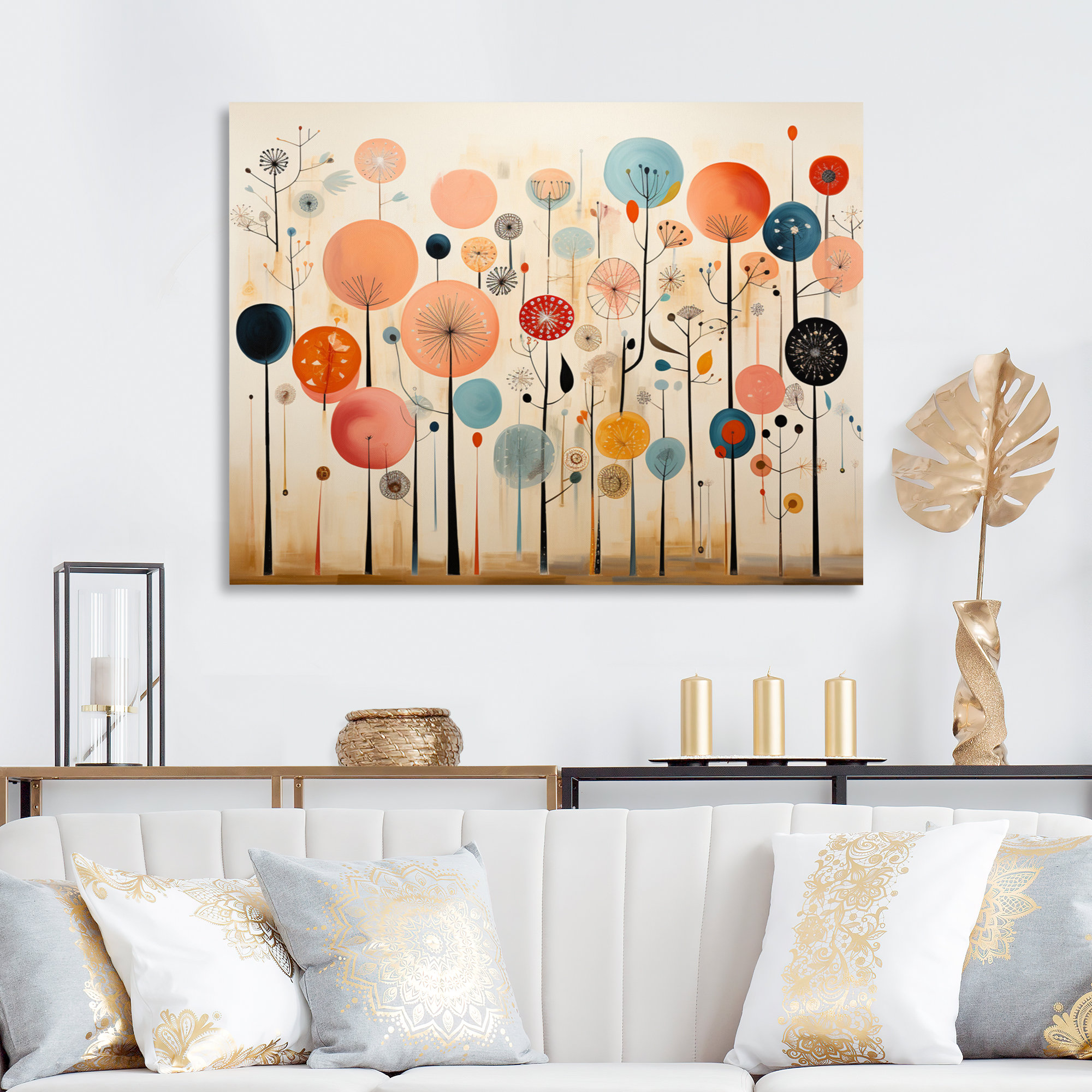Red Barrel Studio® Colorful Mid Century Whimsical Wallpapers - Abstract ...