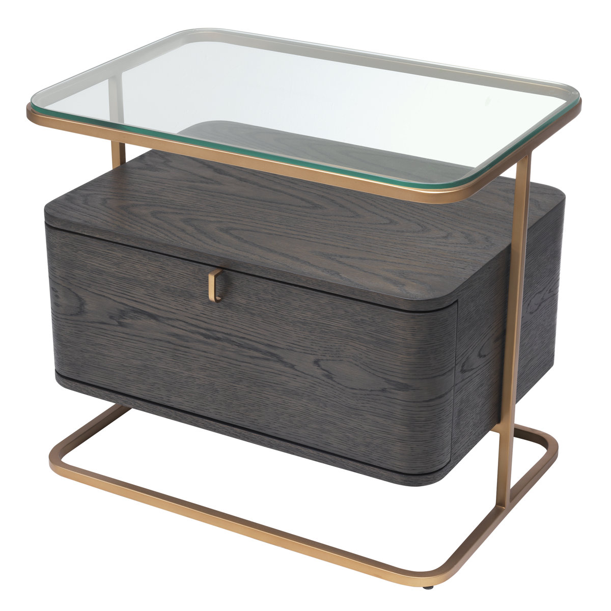 Eichholtz Augusto Glass Top Frame End Table with Storage | Perigold