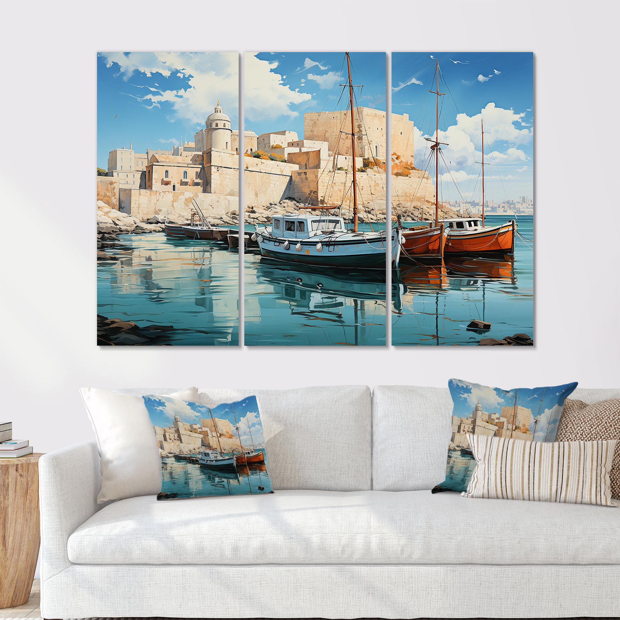 Breakwater Bay Old Port In South Of Italy II - Italy Wall Decor Set ...