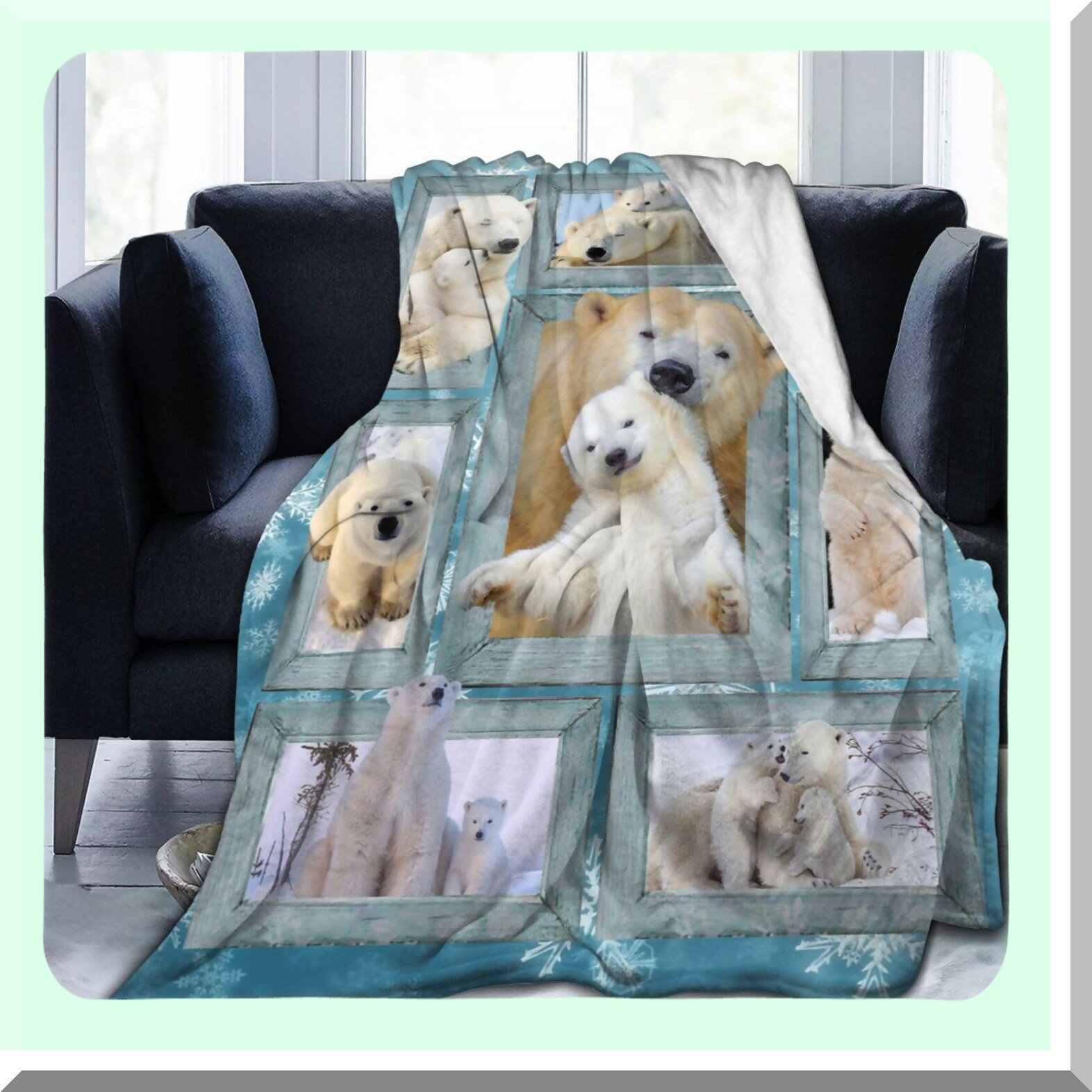 BRBCA Arctic Snuggle Ultra-Soft Polar Bear Fleece Blanket - Cozy, Lightweight, and Fuzzy Throw ...