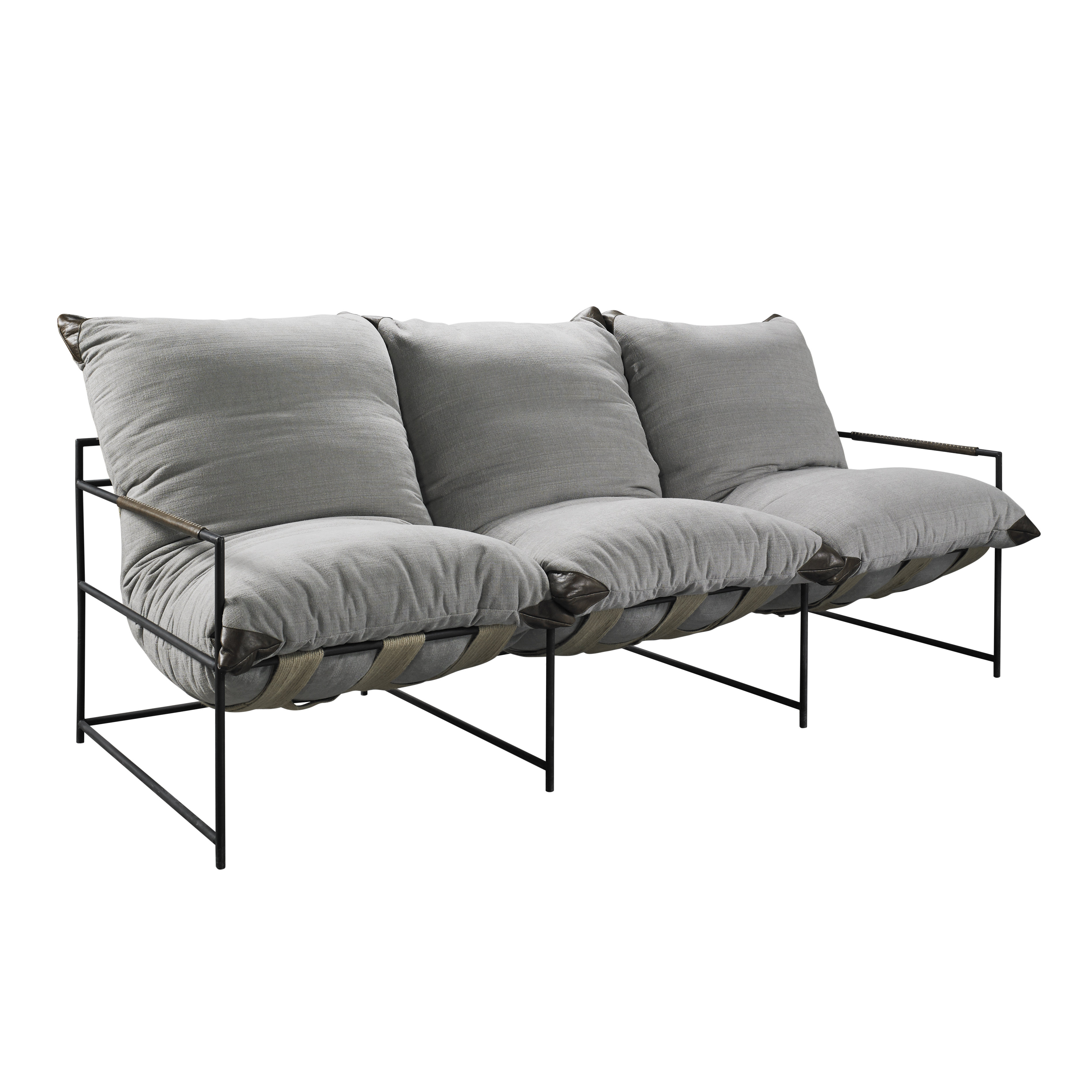 Classic Home Palermo Fabric And Iron Sofa | Perigold