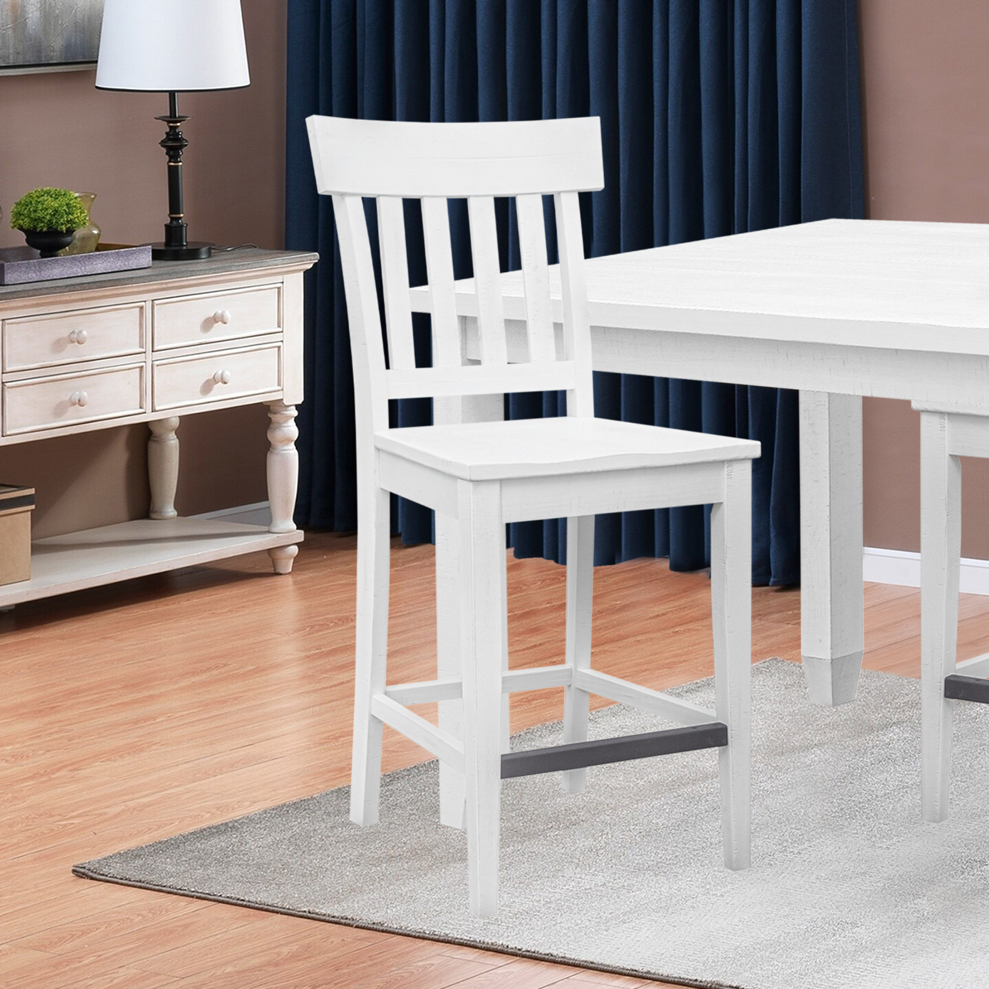 August Grove® Fort Myer Wood Counter Height Dining Chair | Wayfair