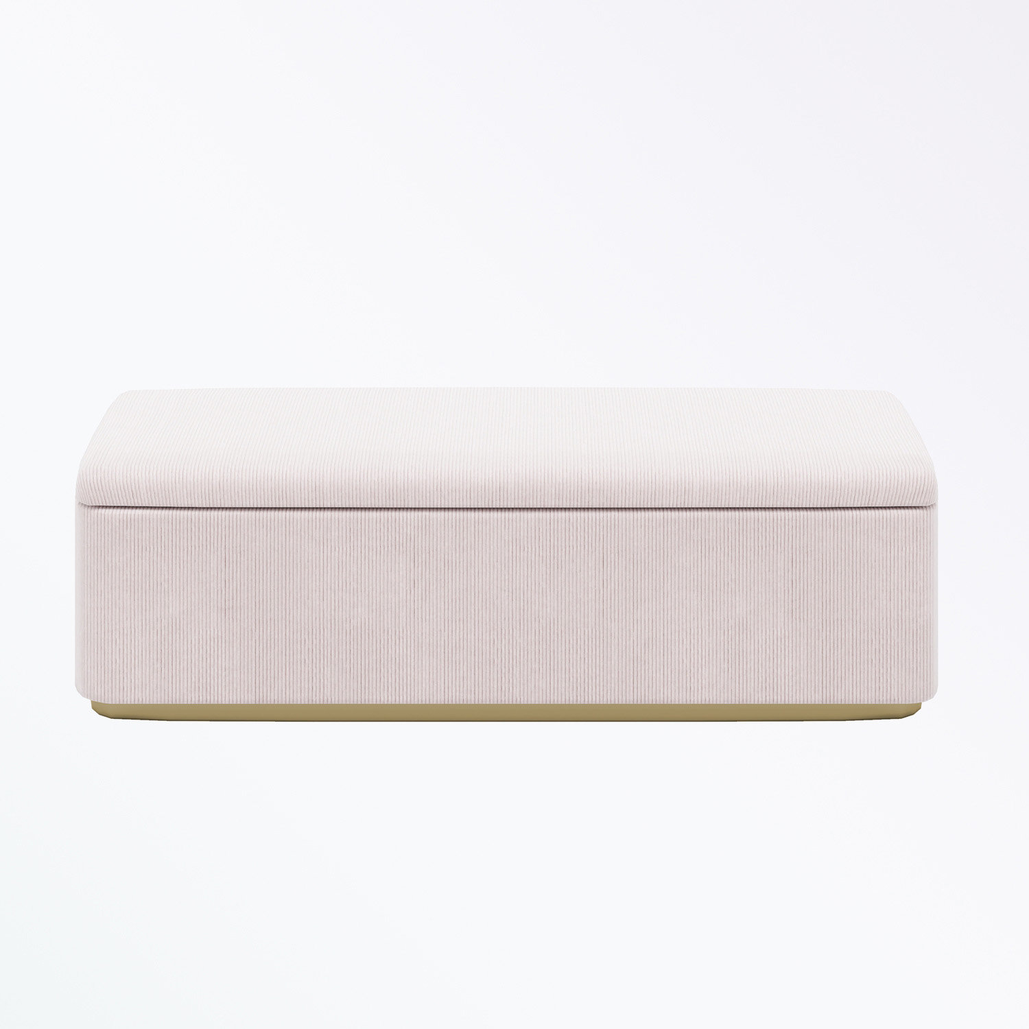 Mercer41 Corduroy Upholstered Storage bench with Vertical Stripe Design ...