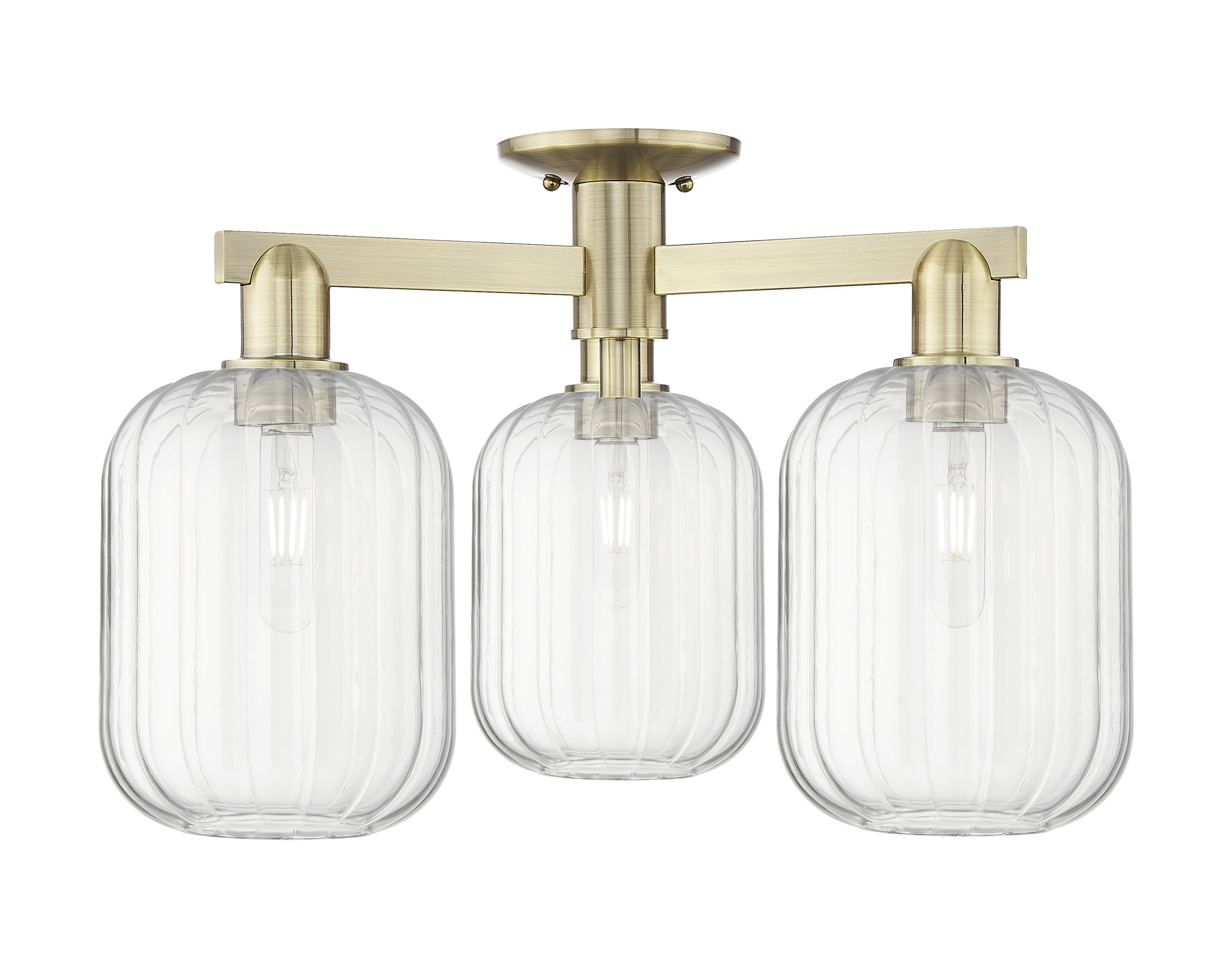 Mercer41 Ruvalcaba - 3 Light Jar Shade Semi-Flush Mount - Wayfair Canada