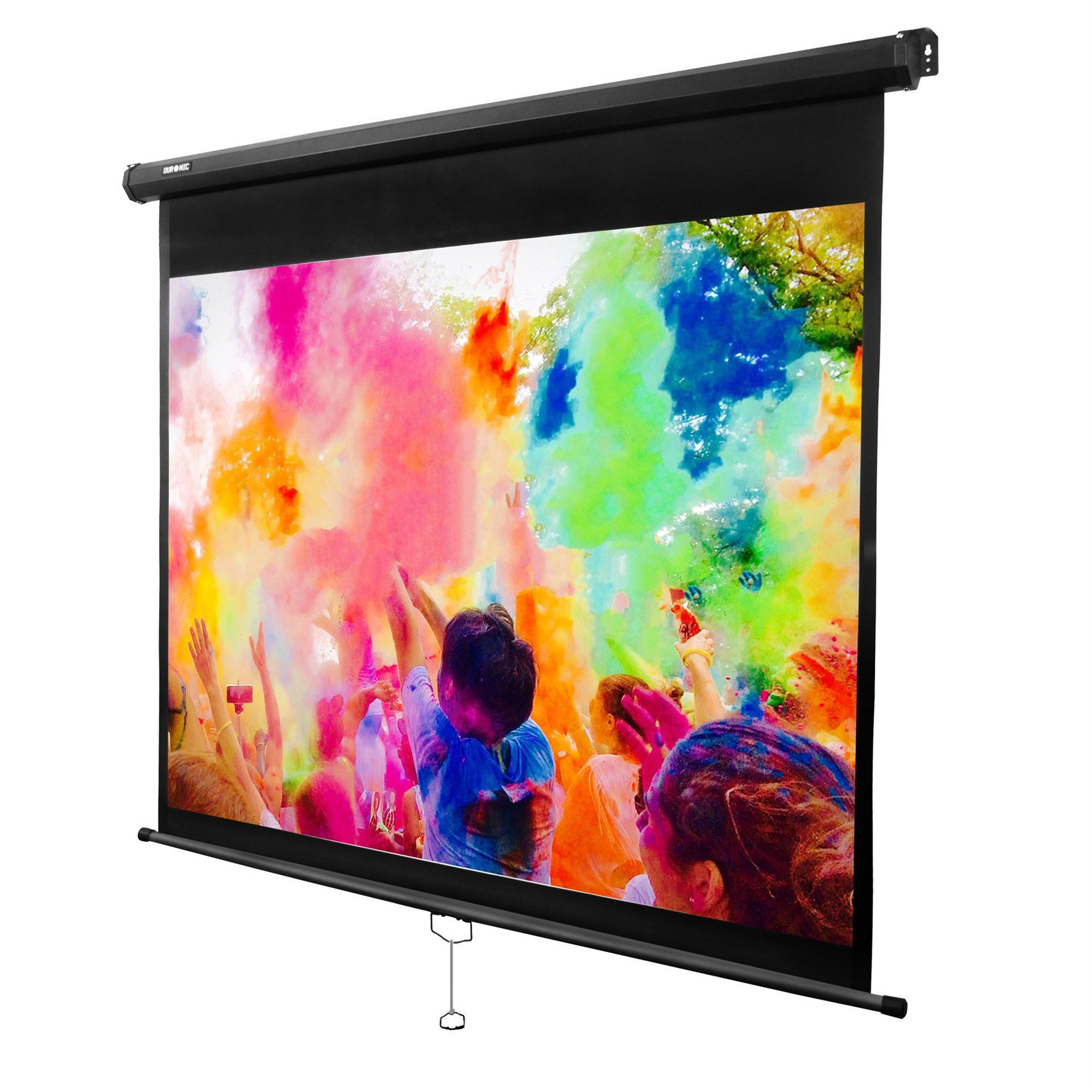Symple Stuff Projector Screen Manual Projection Screens,70” Pull Down ...