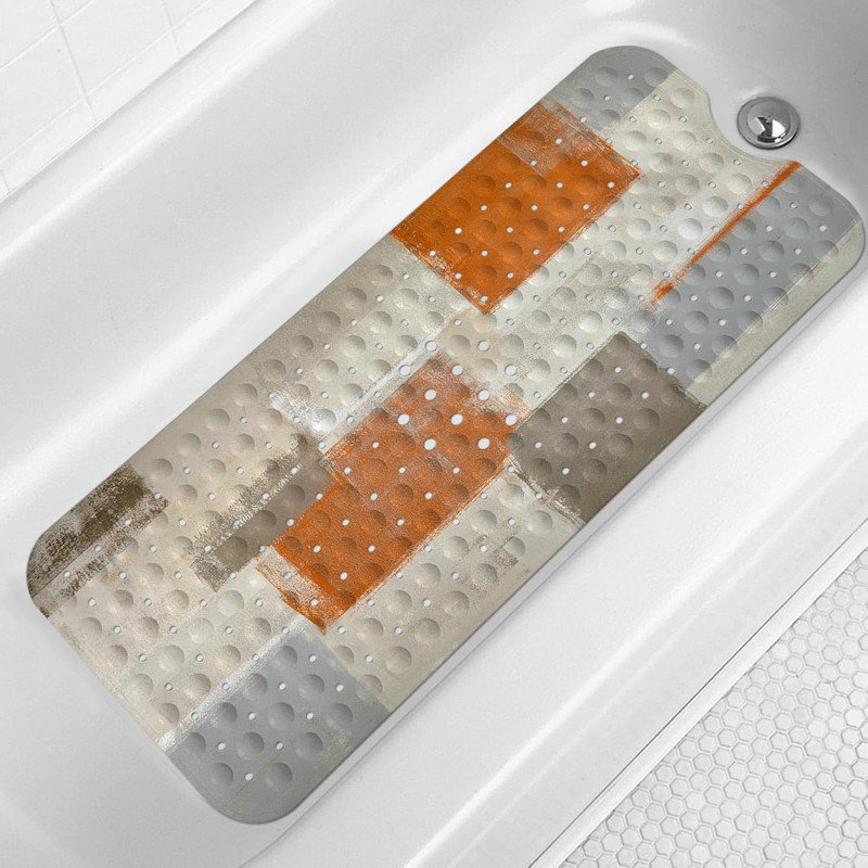 Symple Stuff 40 X 16 Inch Tub Mat for Bathroom, Abstract Art Bath Tub ...