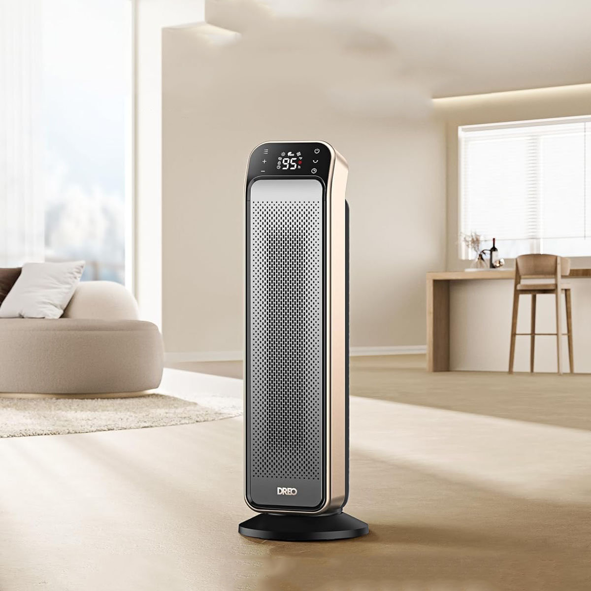 INKEDZ Dreo Space Heater for Indoor Use, 25" 11.5ft/s Fast Electric ...