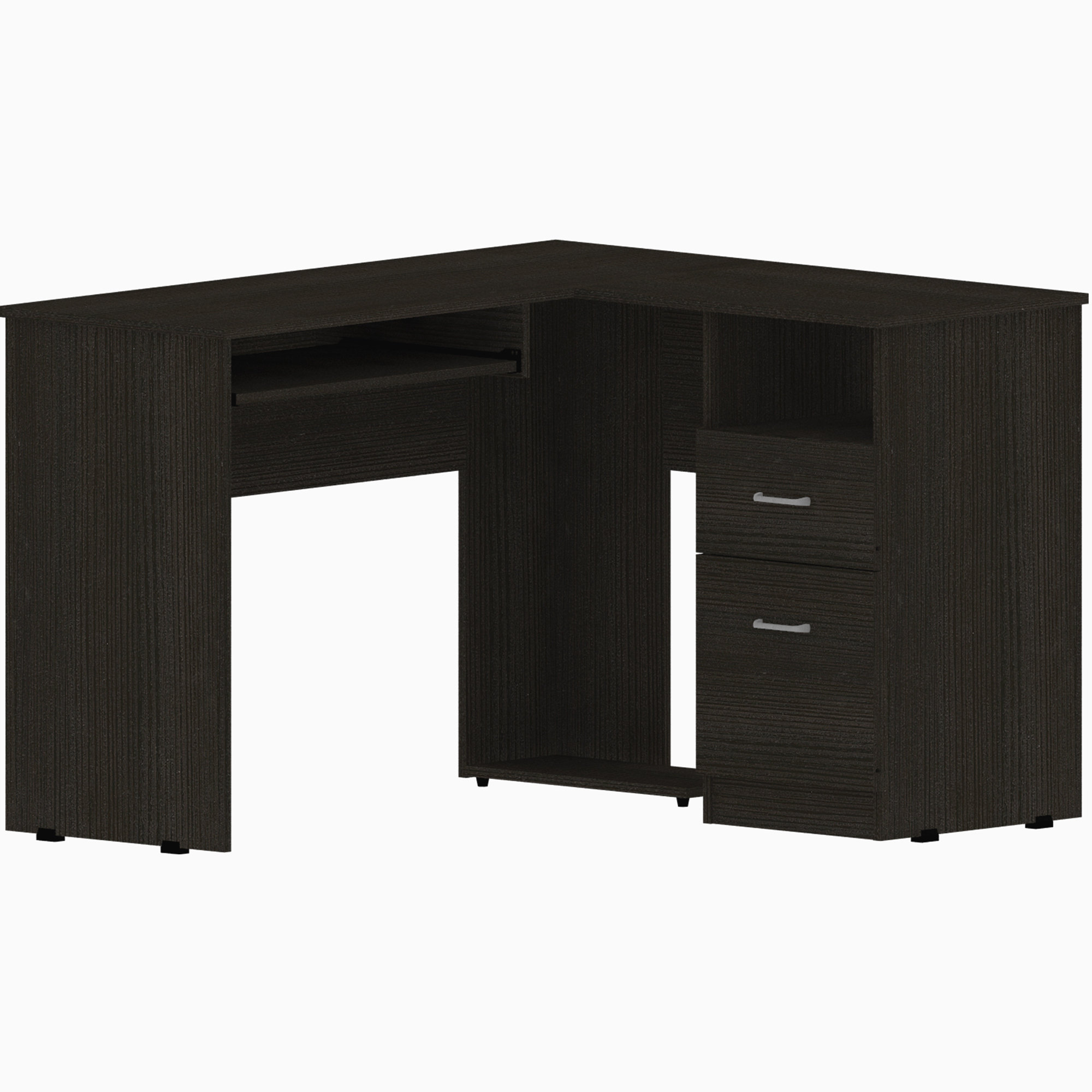 Lipoton Glendale 2Drawer 1Shelf LShaped Computer Desk Wengue | Wayfair