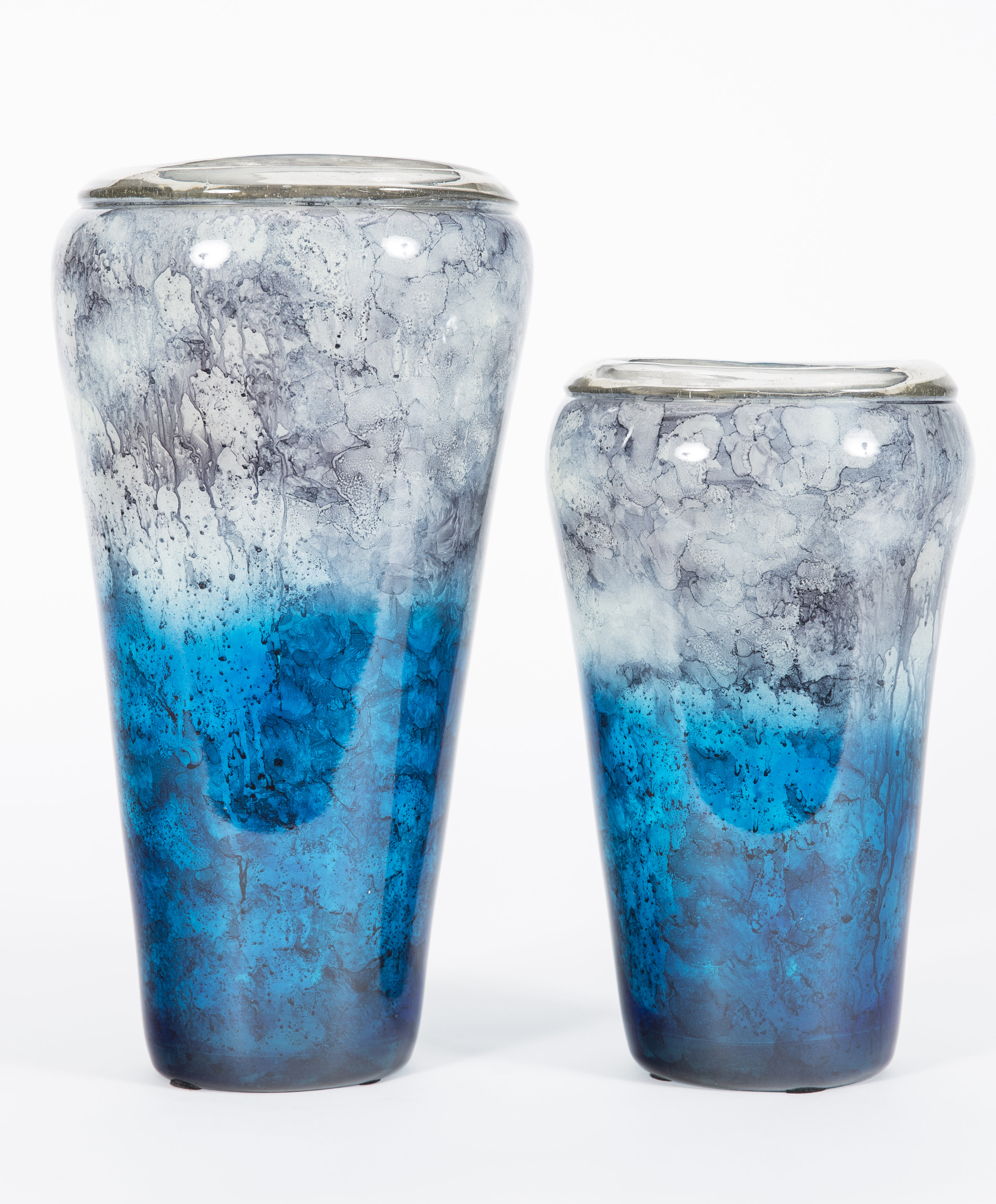 Prima Design Source 2 Piece Blue/Gray Glass Table Vase Set - Wayfair Canada