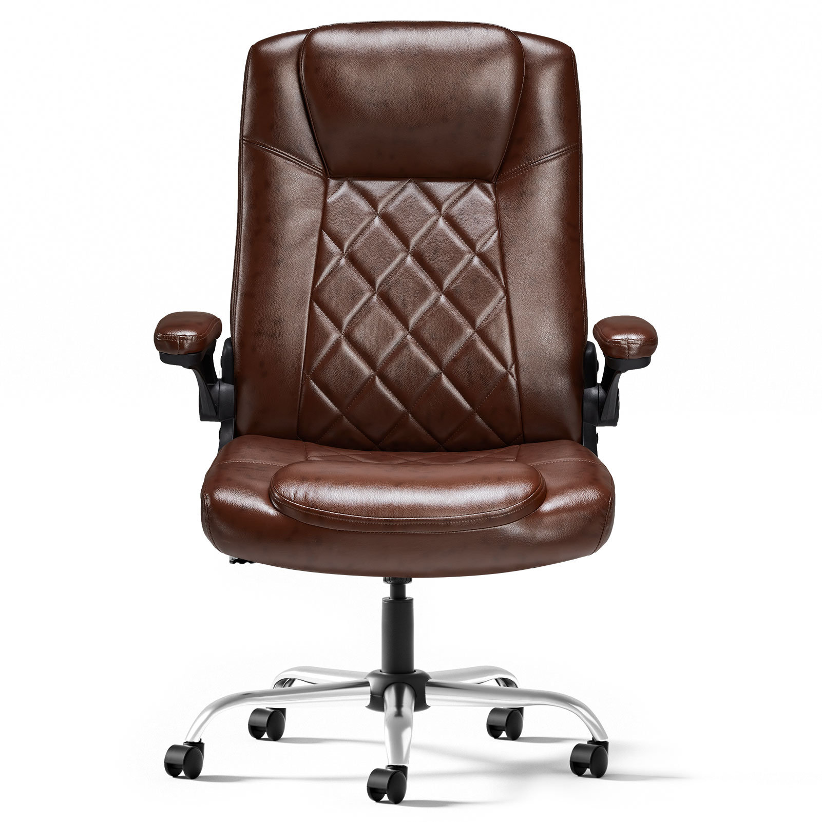 Hokku Designs Rennane Leather Executive Office Chair with Arm & Rocking ...