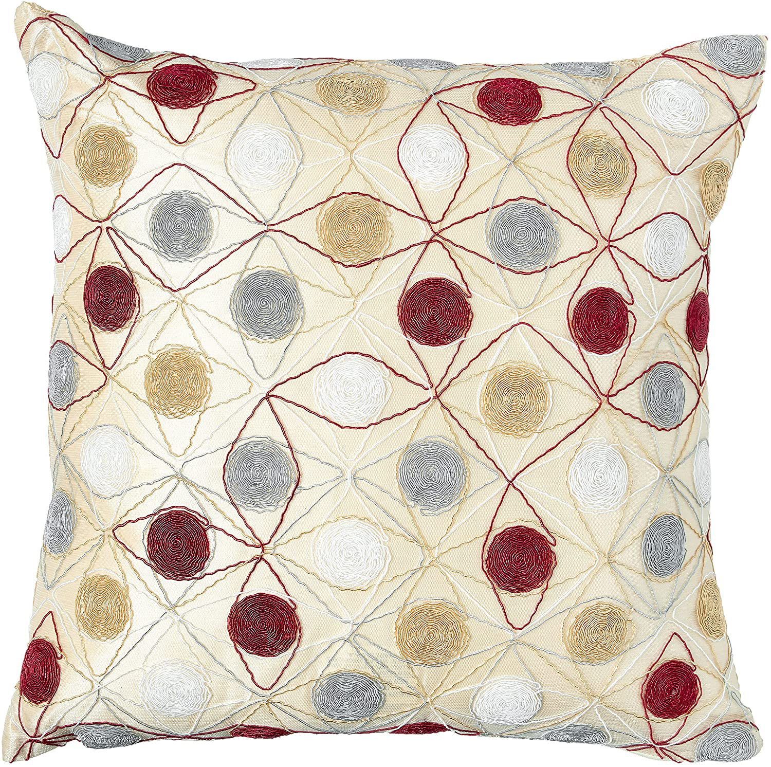 Violet Linen String Art Geometric Embroidery Pattern Square Decorative ...