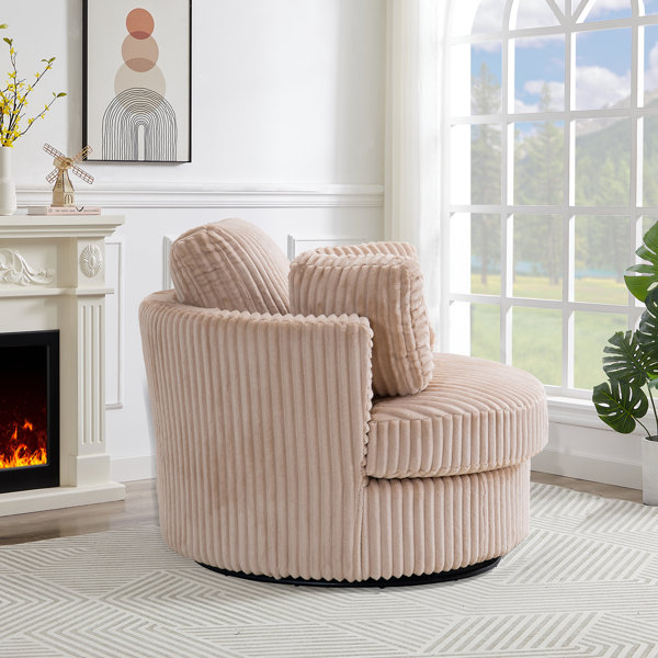 Mercer41 41-inch, 360-degree Rotating Deep-seated Sofa Chair, Modern ...