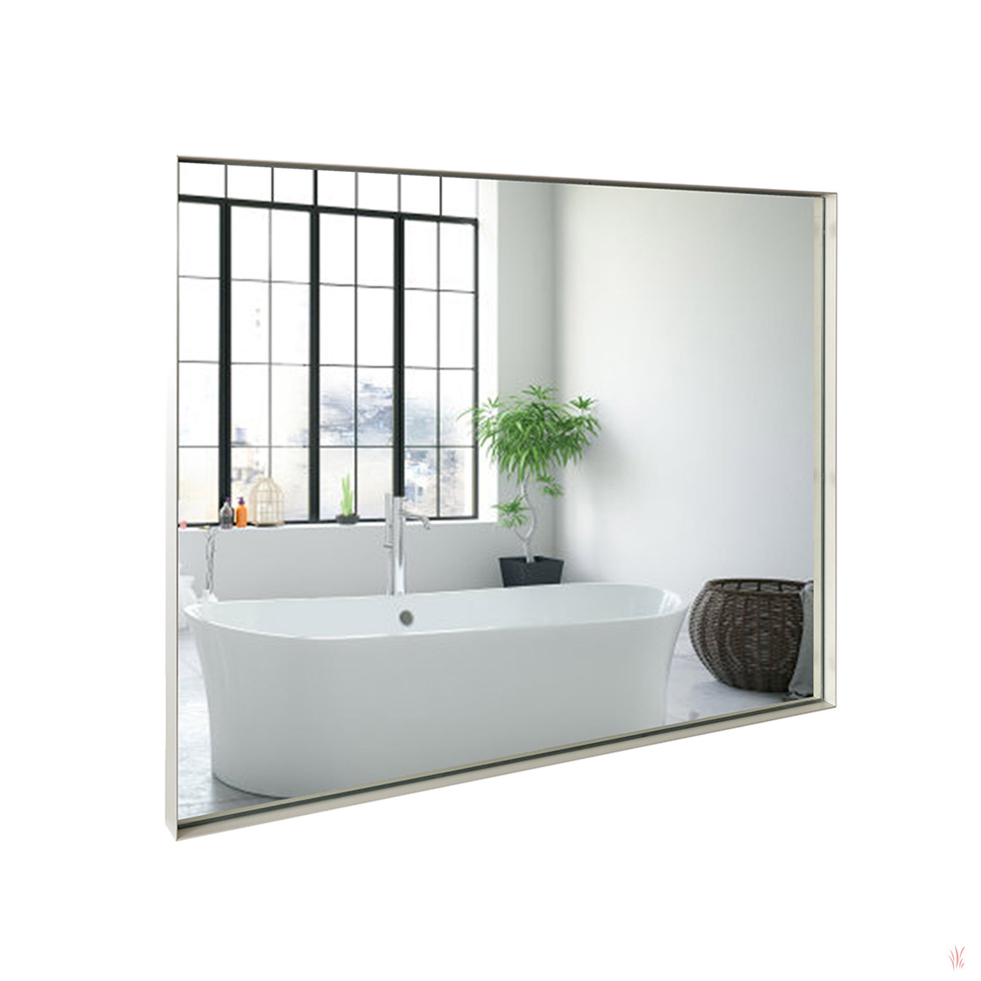 Latitude Run® 40X30inch Rectangular Wall-Mounted Beveled Bathroom ...
