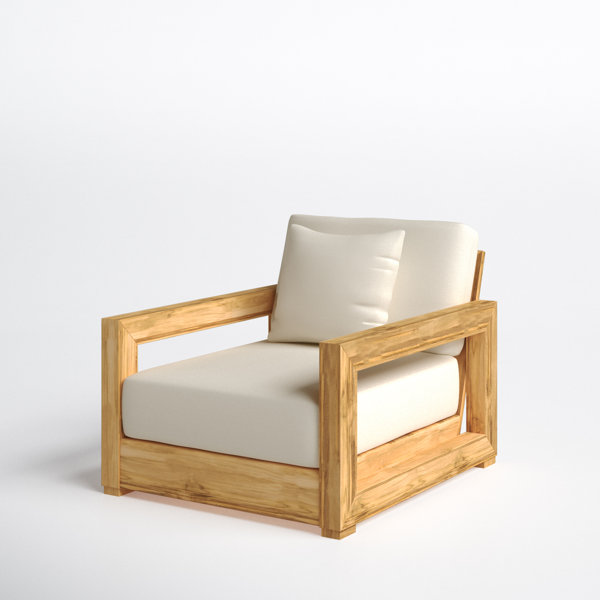 Joss & Main Melrose Teak Outdoor Lounge Chair & Reviews | Wayfair
