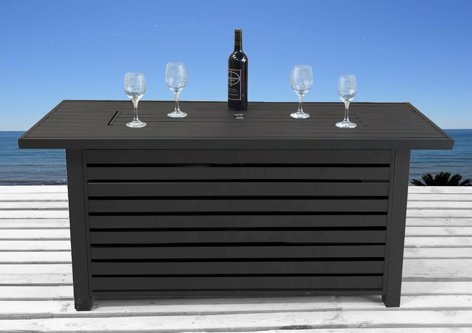 Latitude Run® Casselton Steel Propane/Natural Gas Outdoor Fire Pit ...
