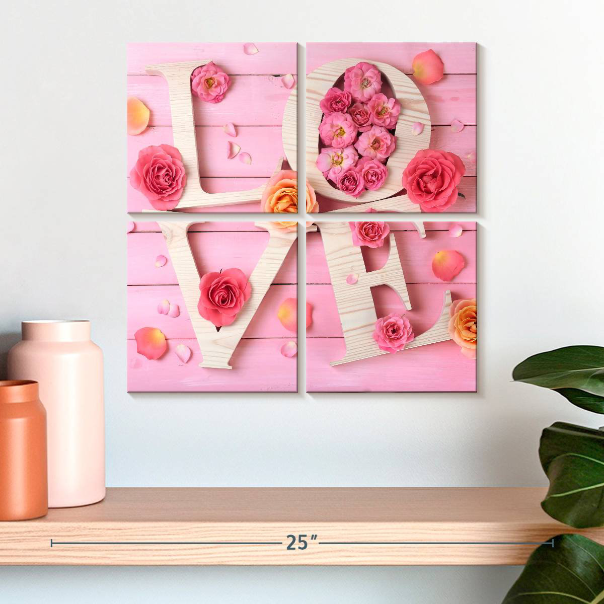 Trinx Kema Floral Love Wall Sign | Wayfair