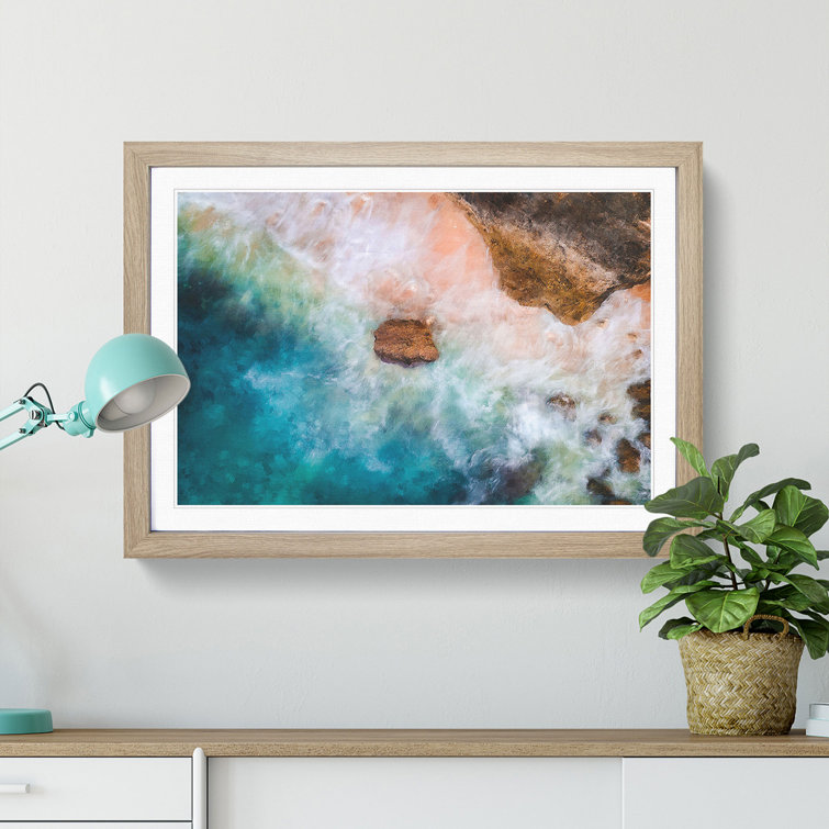 East Urban Home Beach Waves - Picture Frame Painti | Wayfair.co.uk