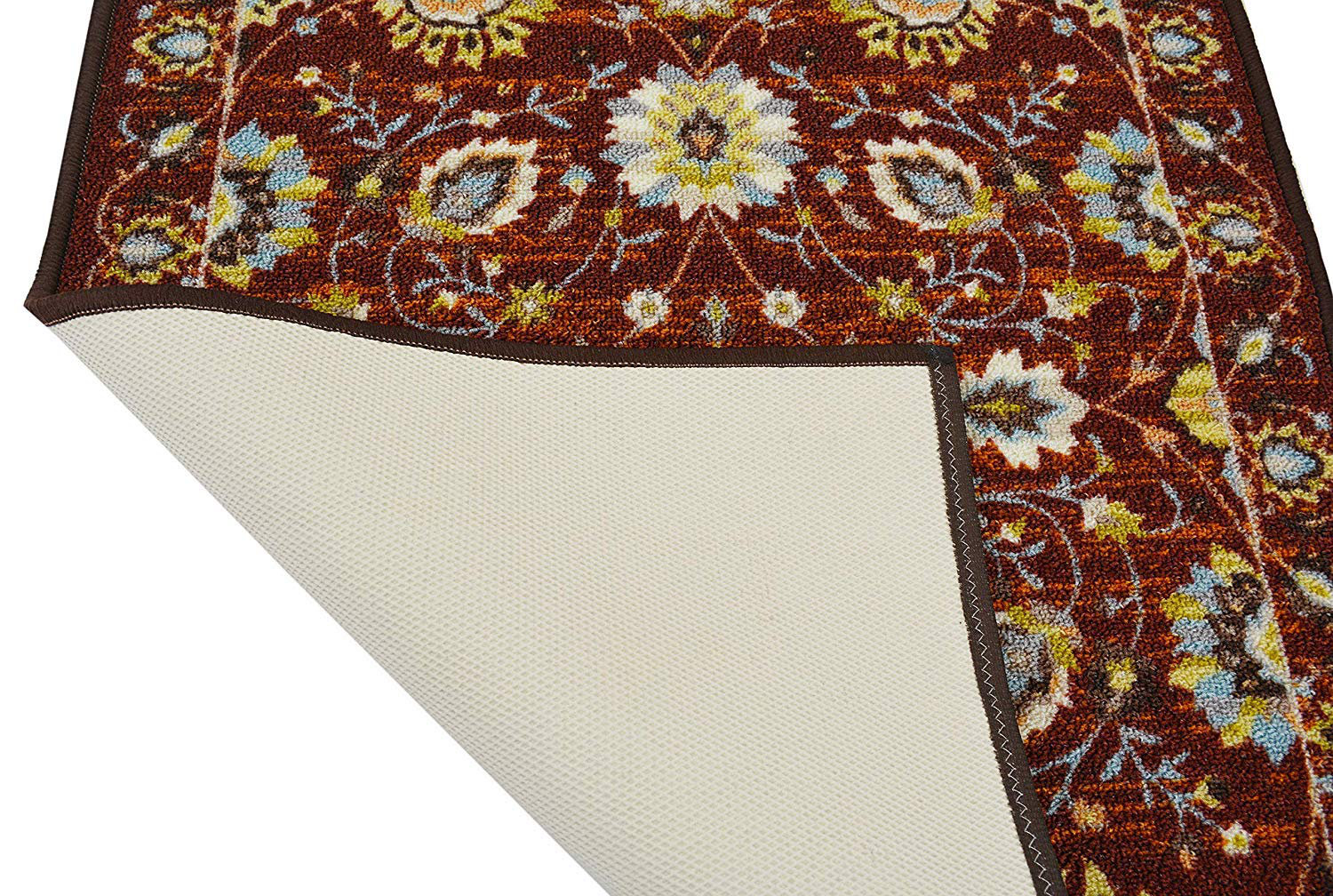 Charlton Home® Custom Size Runner Rug Burgundy Distressed Oriental ...