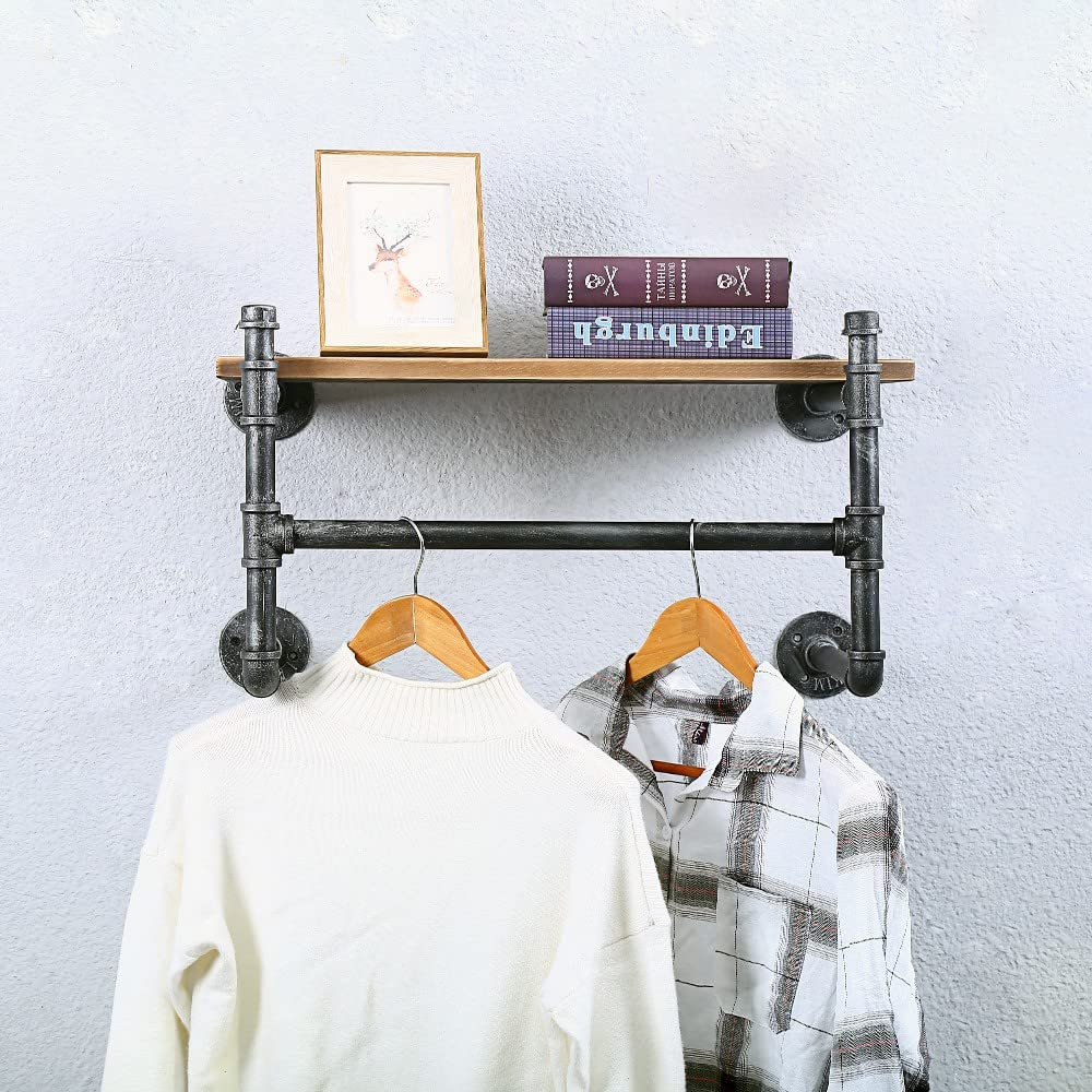 Williston Forge Kaisyn Metal Wall Mounted Clothes Rack | Wayfair