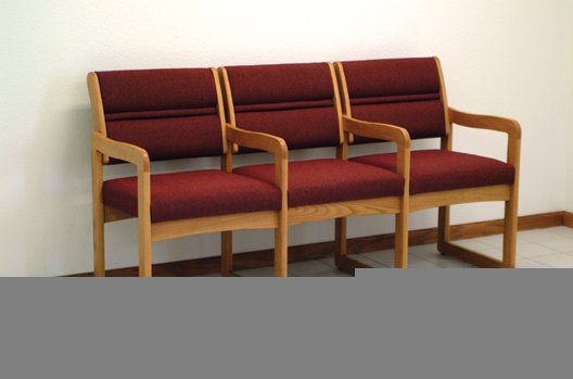 Inbox Zero Nasuh 62.5" W Vinyl Seat Tandem Seating with Wood Frame ...